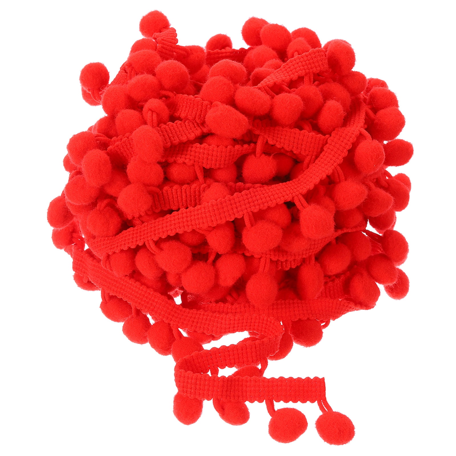 Uxcell 20 Yards Pom Pom Ball Fringe Trim Ribbon Sewing Trim DIY Crafts ...
