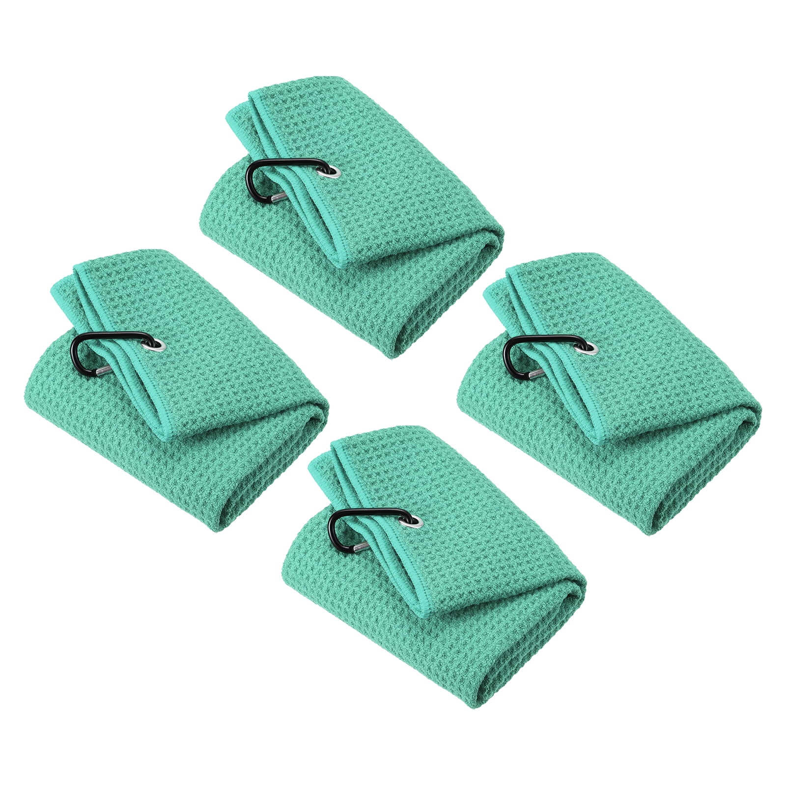 Uxcell 20"x16" Golf Towels Tri Fold Waffle Pattern Towels Soft Fiber ...