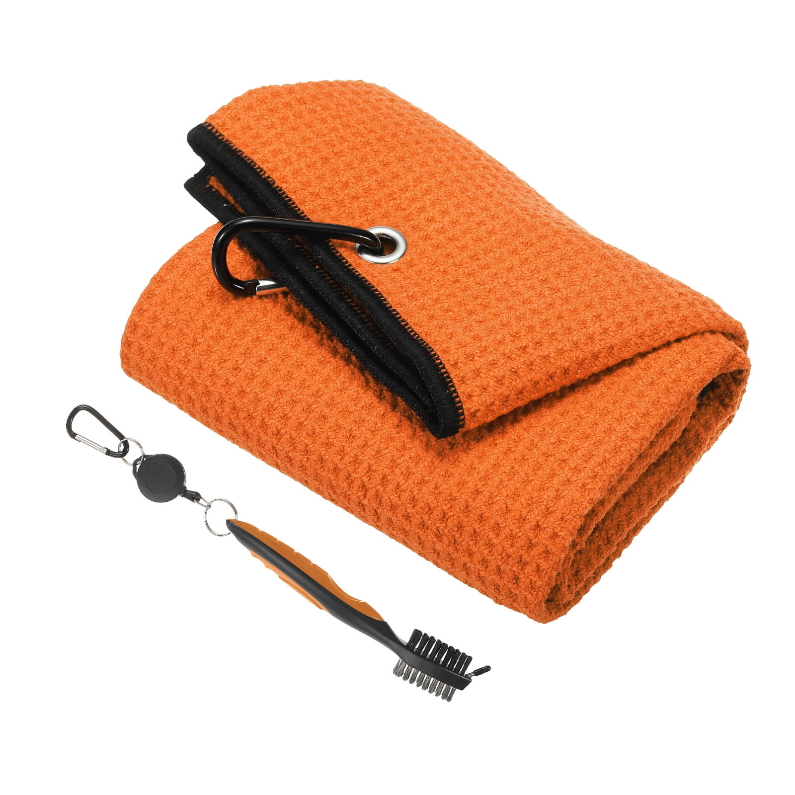 Uxcell 20"x16" Tri-Fold Golf Towels, Microfiber Waffle Pattern Golf Bag ...