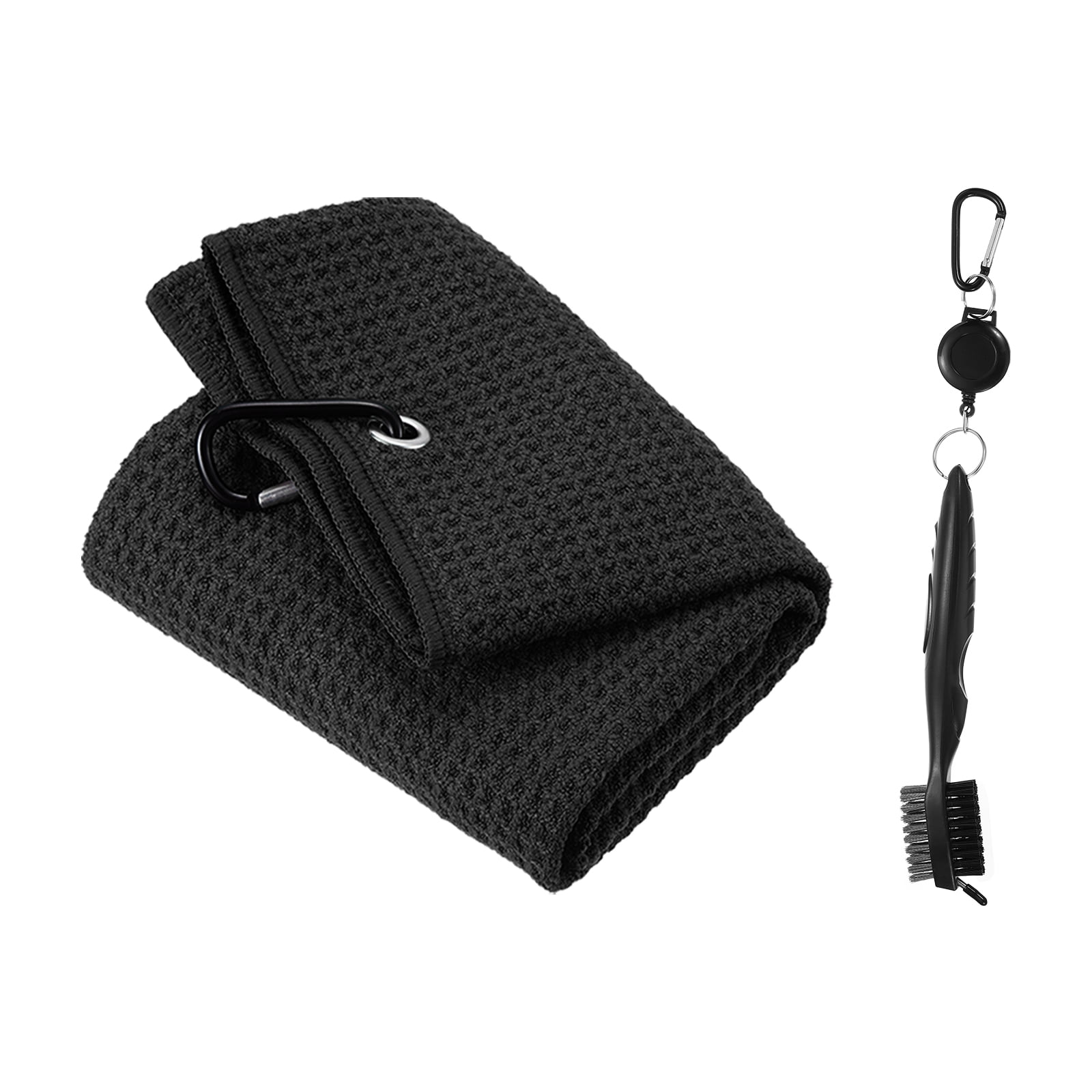 Uxcell 20"x16" Tri-fold Golf Towels Microfiber Waffle Pattern Towels ...