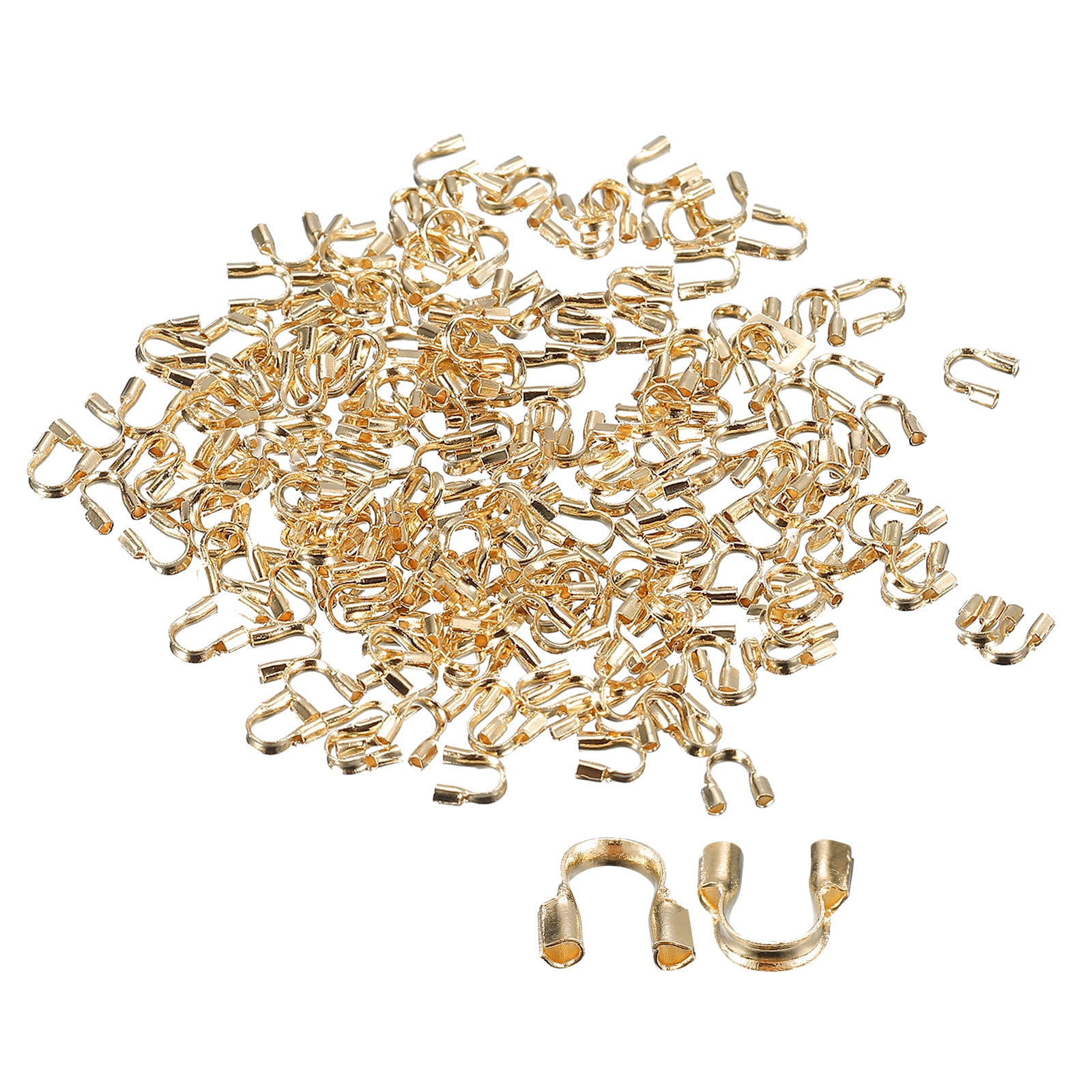 Uxcell 200 Pack 0.6mm U Shape Wire Guard Thread Protector Loops ...