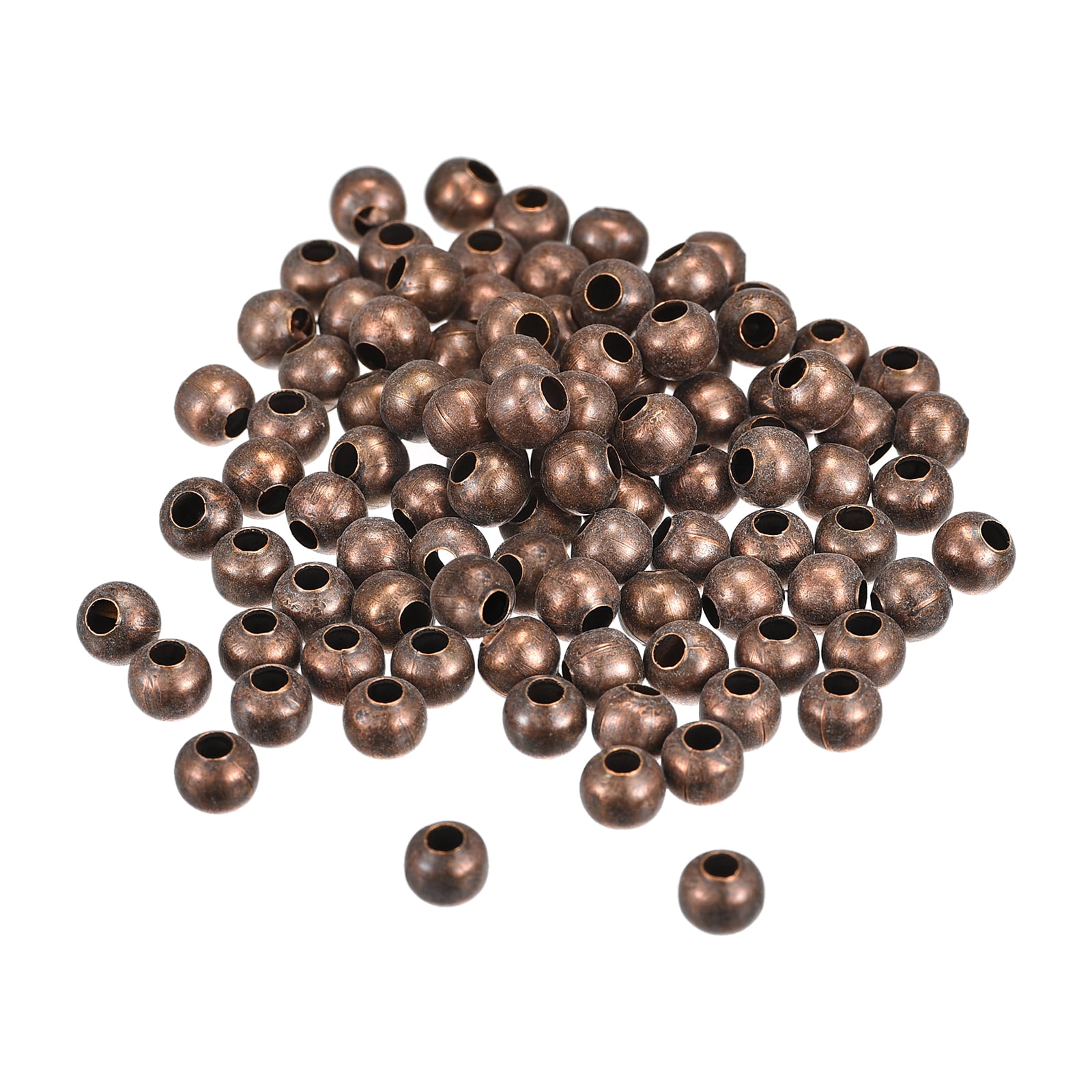 Uxcell 200 Pack 5mm Round Spacer Beads Making Spacer Loose Ball Bead ...