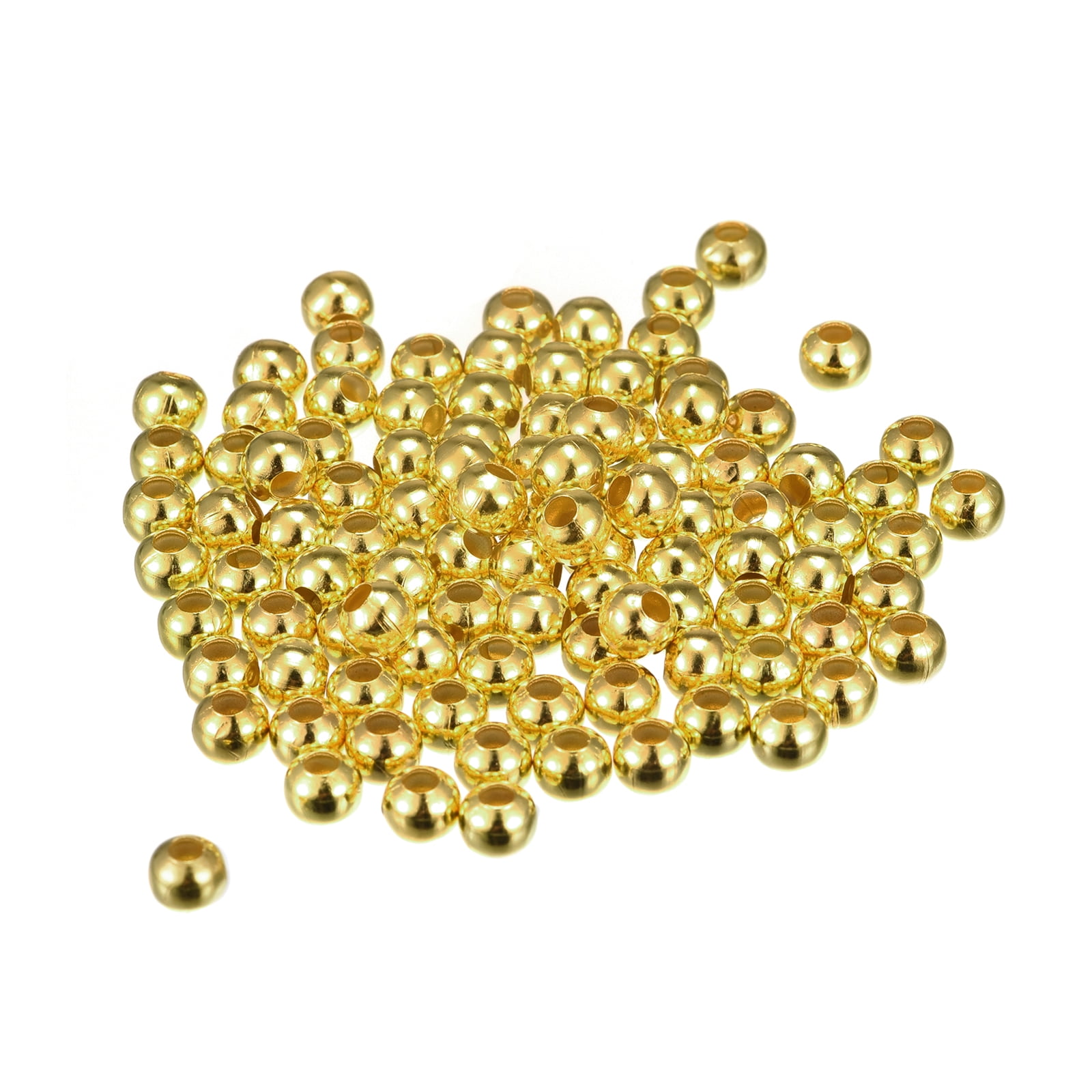 Uxcell 200 Pack 5mm Round Spacer Beads Making Spacer Loose Ball Bead ...