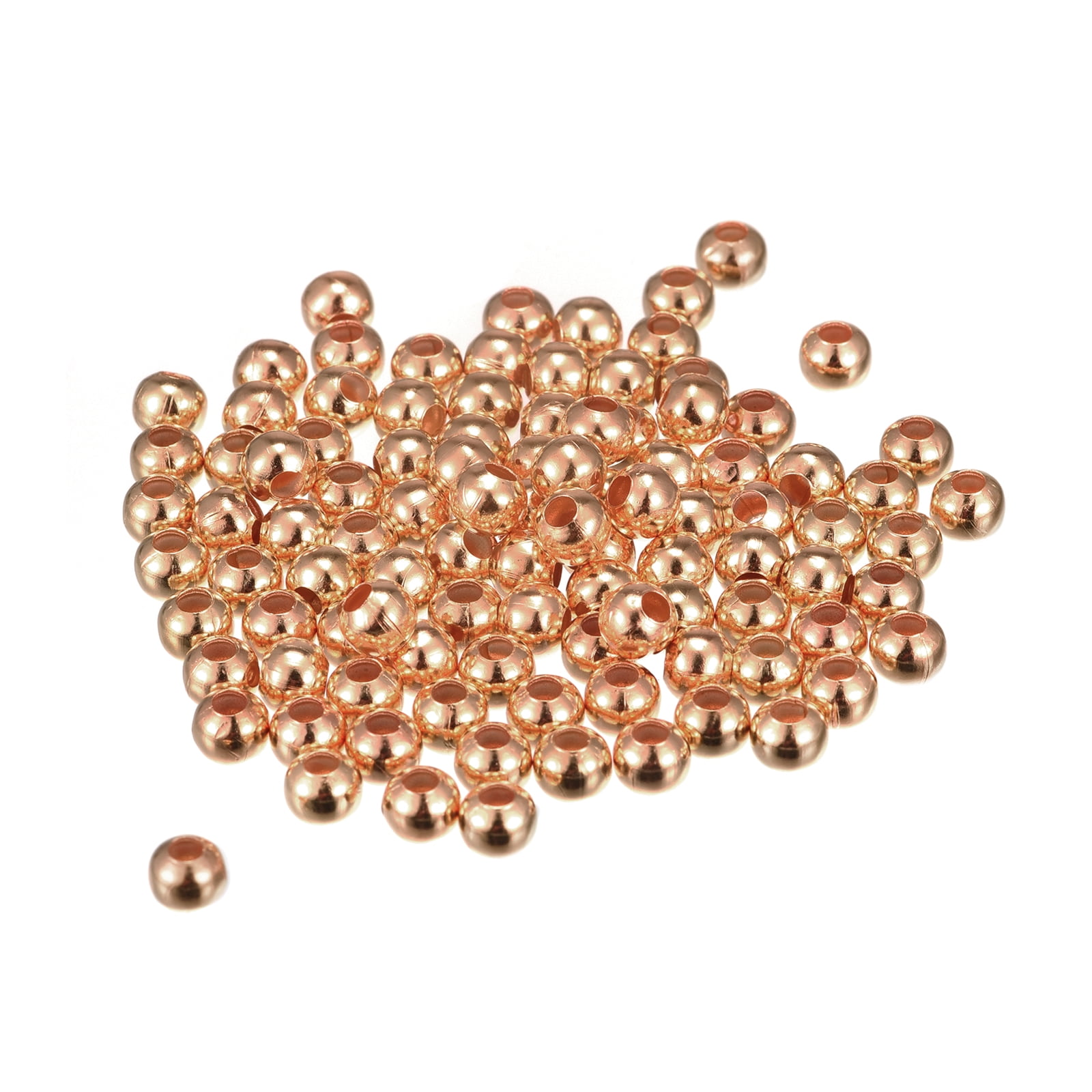 Uxcell 200 Pack 5mm Round Spacer Beads Making Spacer Loose Ball Bead ...