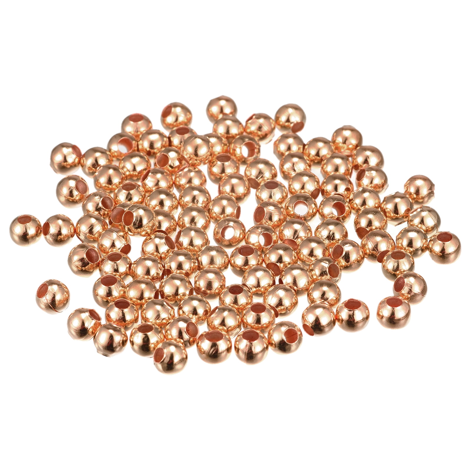 Uxcell 200 Pack 6mm Round Spacer Beads Making Spacer Loose Ball Bead ...