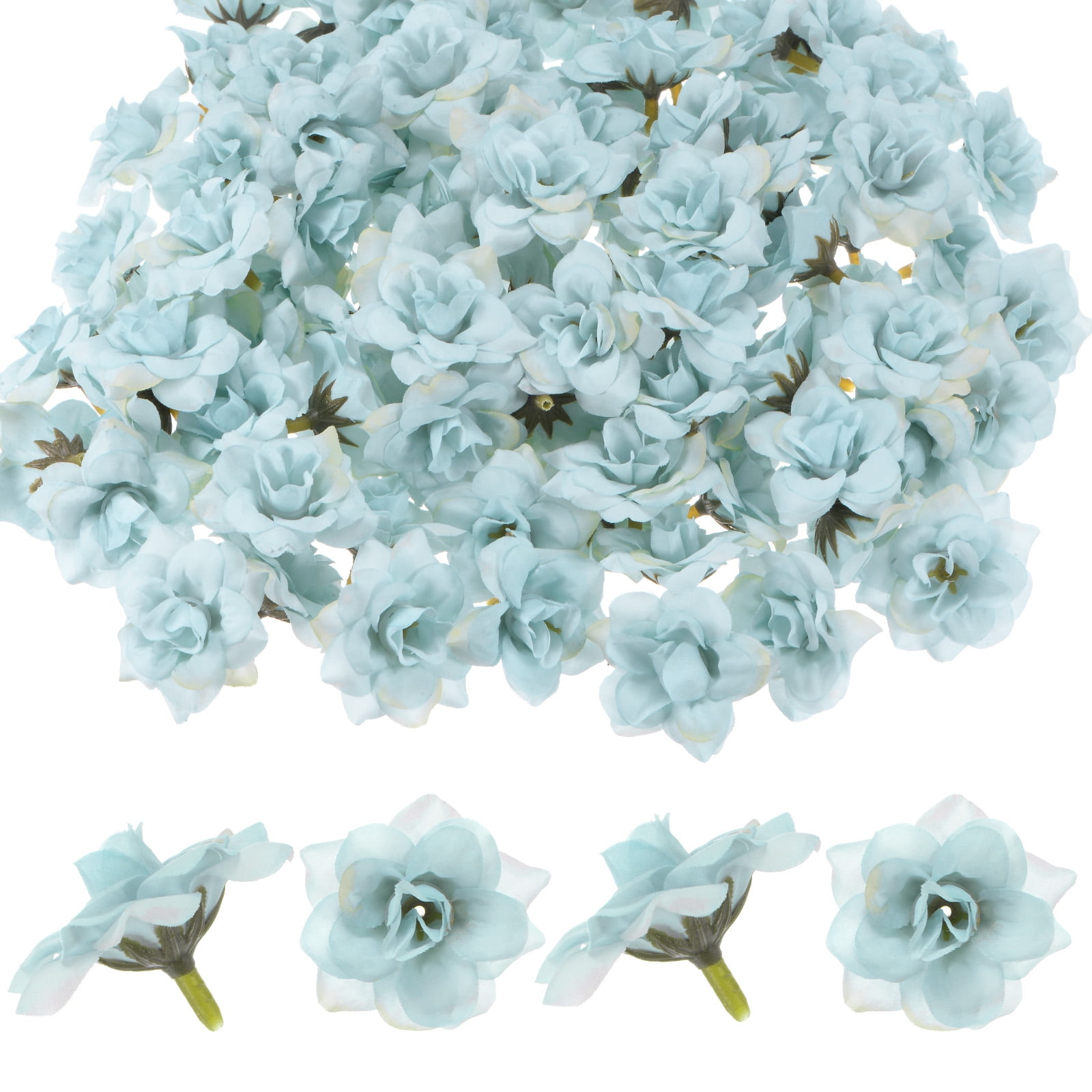 Uxcell 200-Pack Artificial Roses Heads, Silk Faux Rose Head for Wedding ...