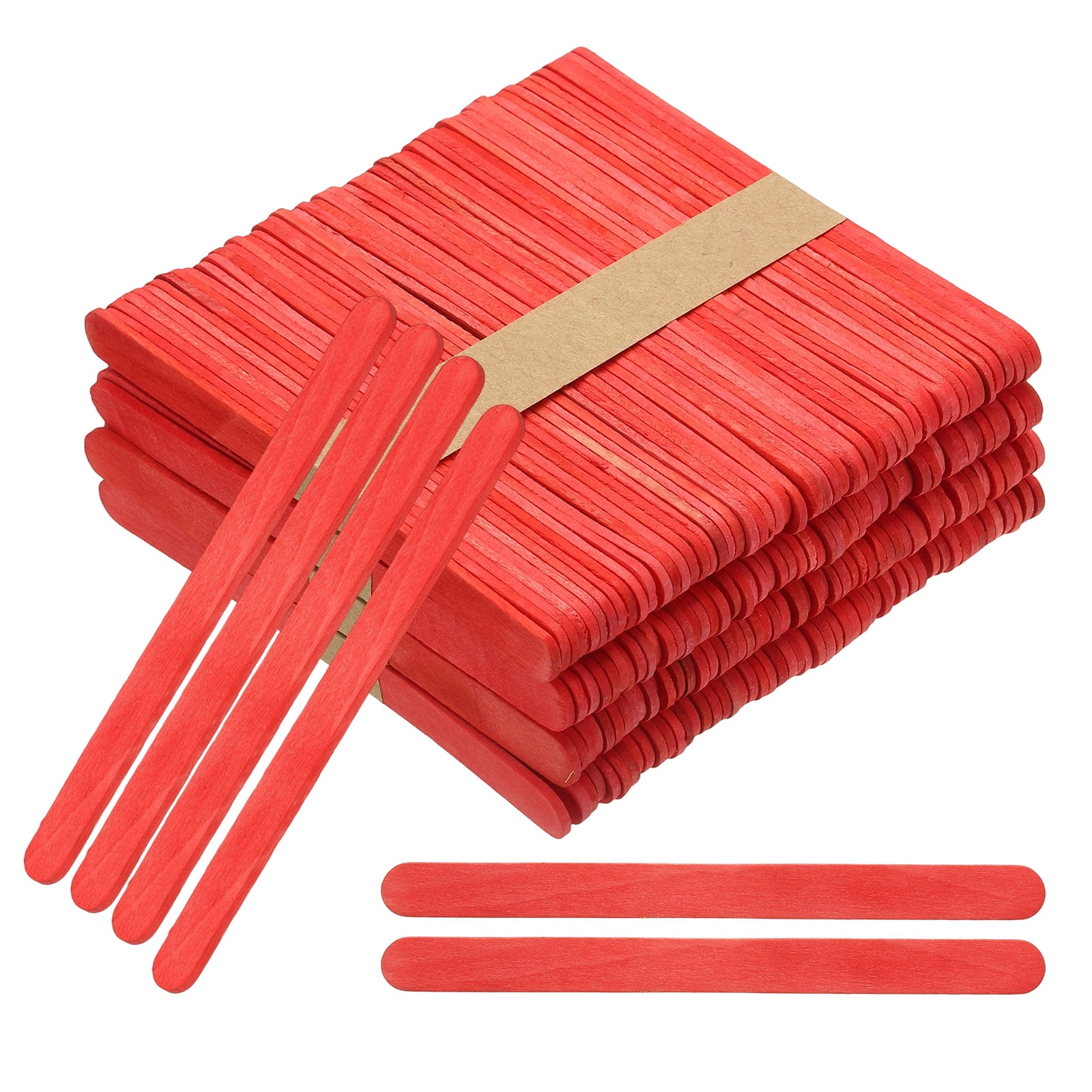 Uxcell 200 Pack Craft Sticks, 4.5 Inch Wood Sticks for Crafts Ice Cream ...