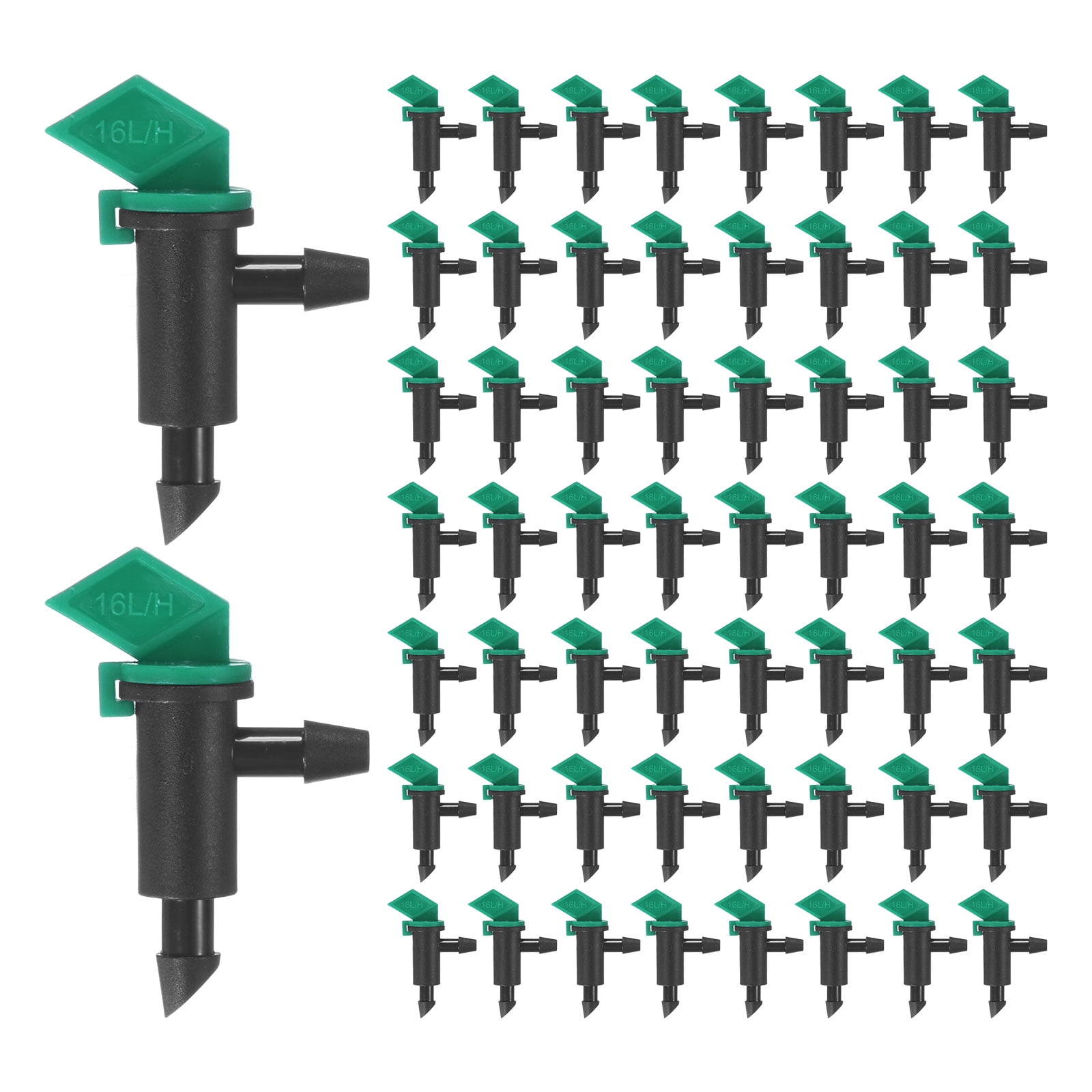 Uxcell 200-Pack Flag Irrigation Dripper Emitter, 16L/H 4 GPH Plastic ...