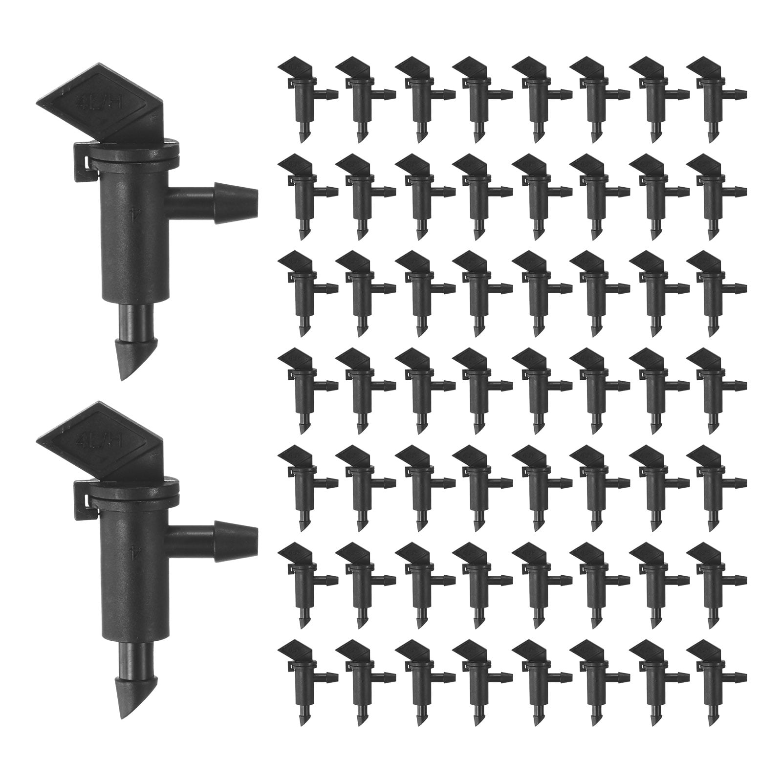 Uxcell 200-Pack Flag Irrigation Dripper Emitter, 4L/H 1 GPH Plastic ...