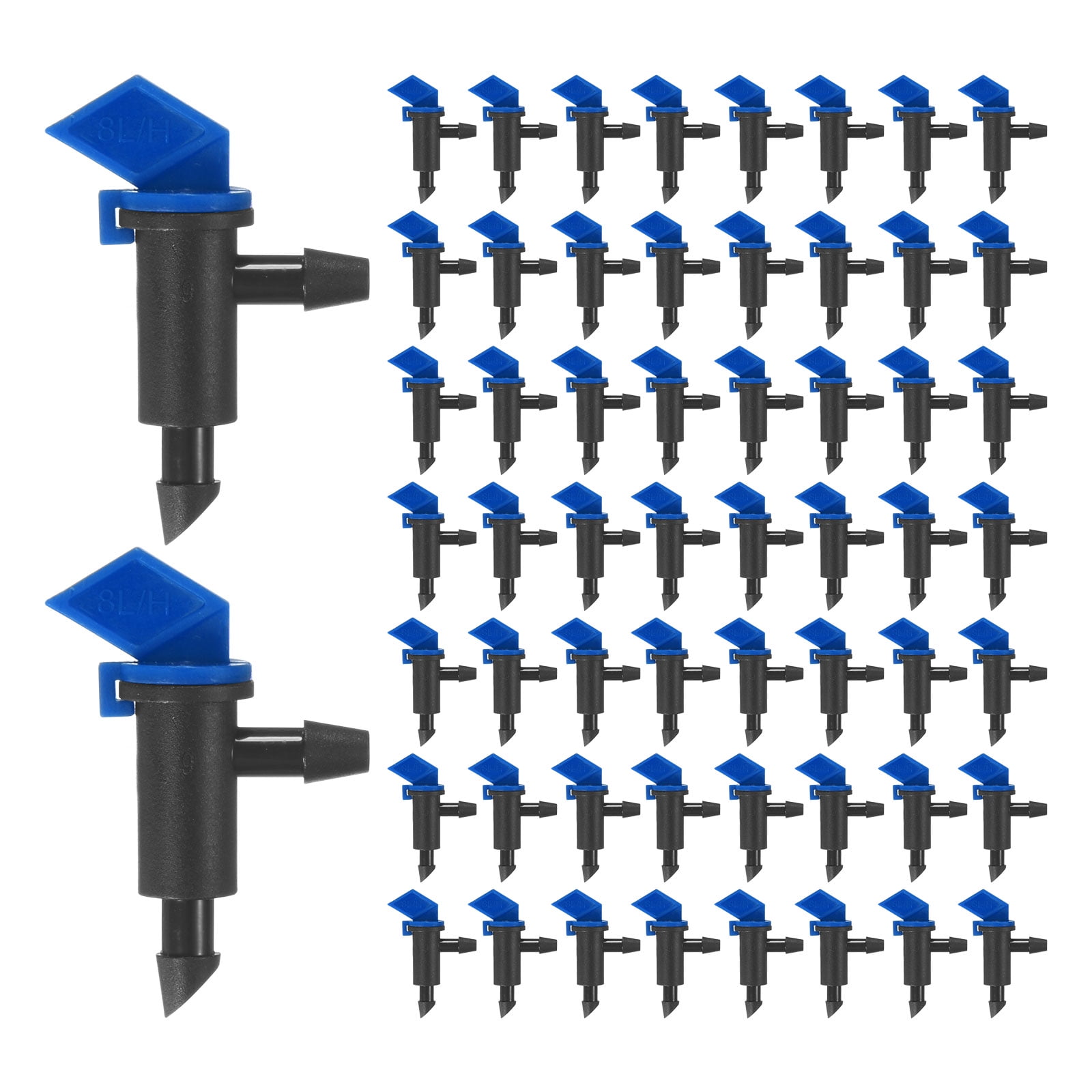 Uxcell 200-Pack Flag Irrigation Dripper Emitter, 8L/H 2 GPH Plastic ...