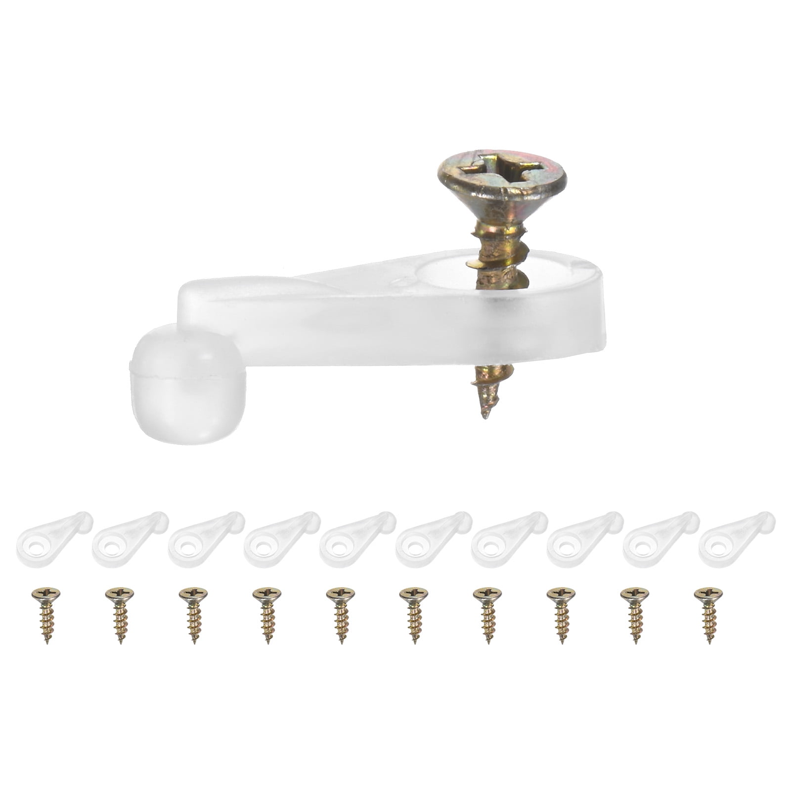 Uxcell 200 Pack Glass Retainer Clips with Screw 4mm Cylindrical for ...