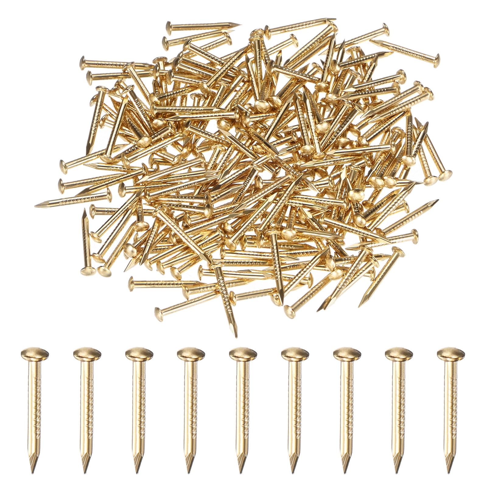 Uxcell 200-Pack Small Tiny Nails, 1.2mm x 12mm Brass Nails Hardware ...