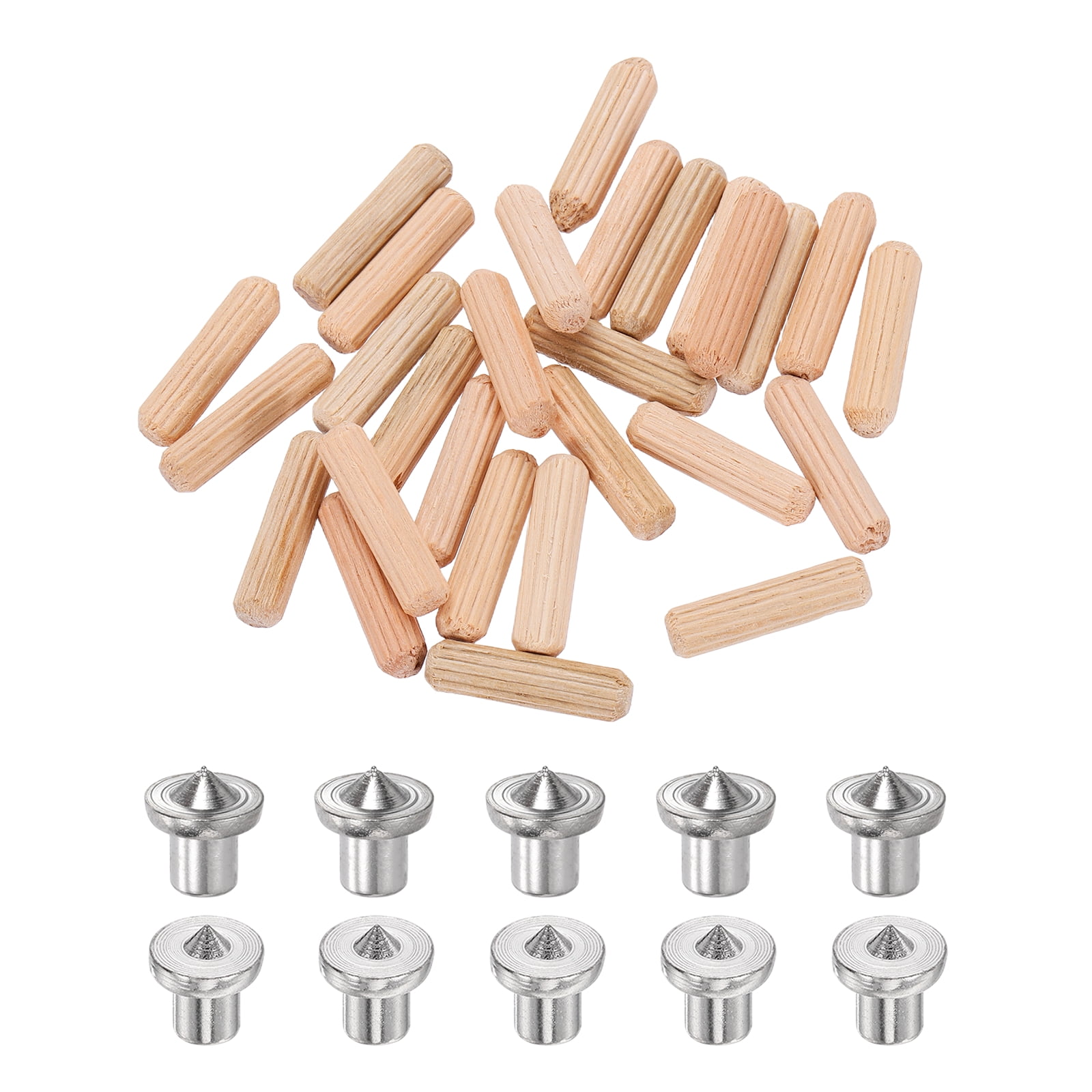 Uxcell 200 Pack Wood Dowel Pins, 3/20" x 25/32" Wooden Dowel Rods ...
