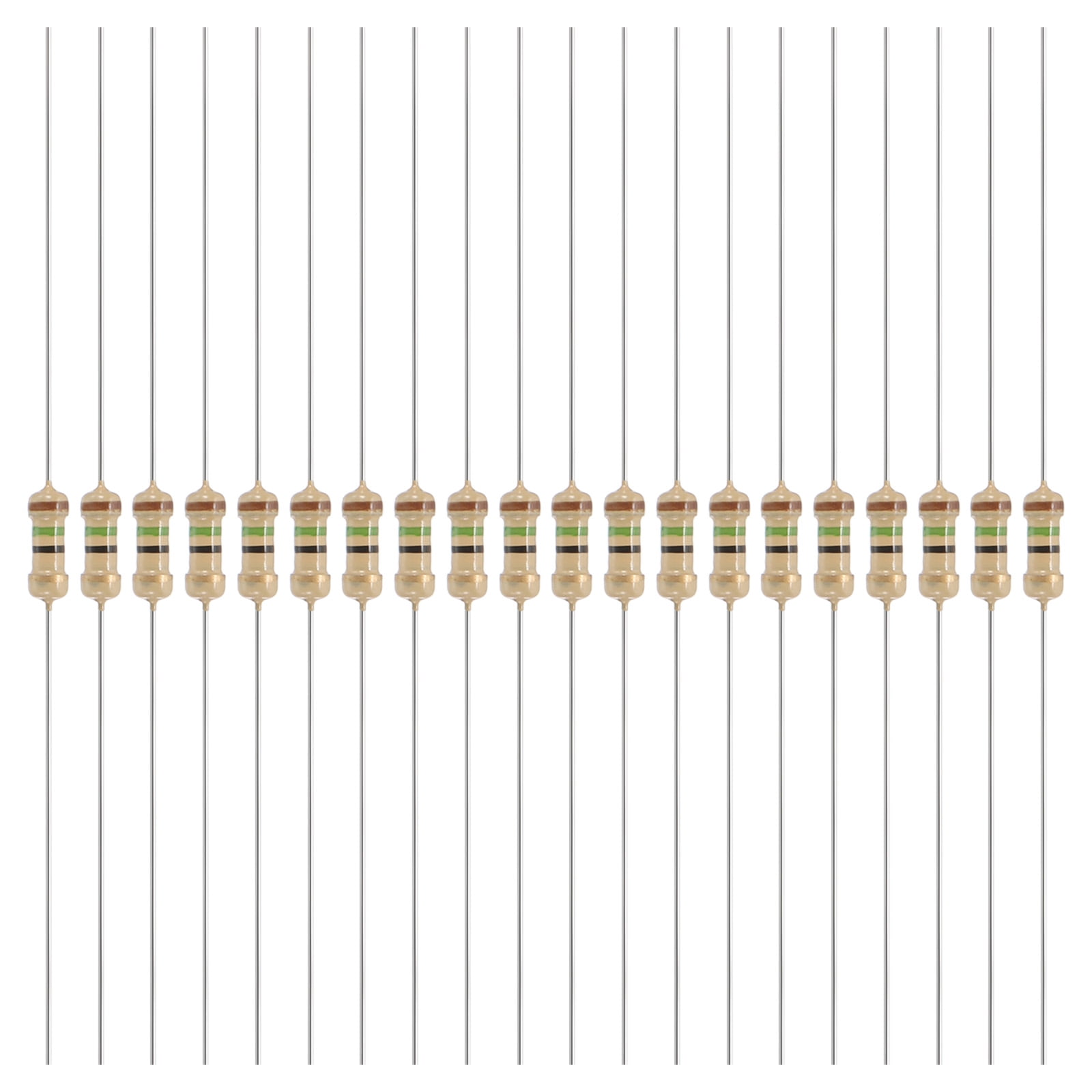 Uxcell 200 Pcs 1/4W (0.25 Watts) 15 Ohm ±5% Carbon Film Resistor ...