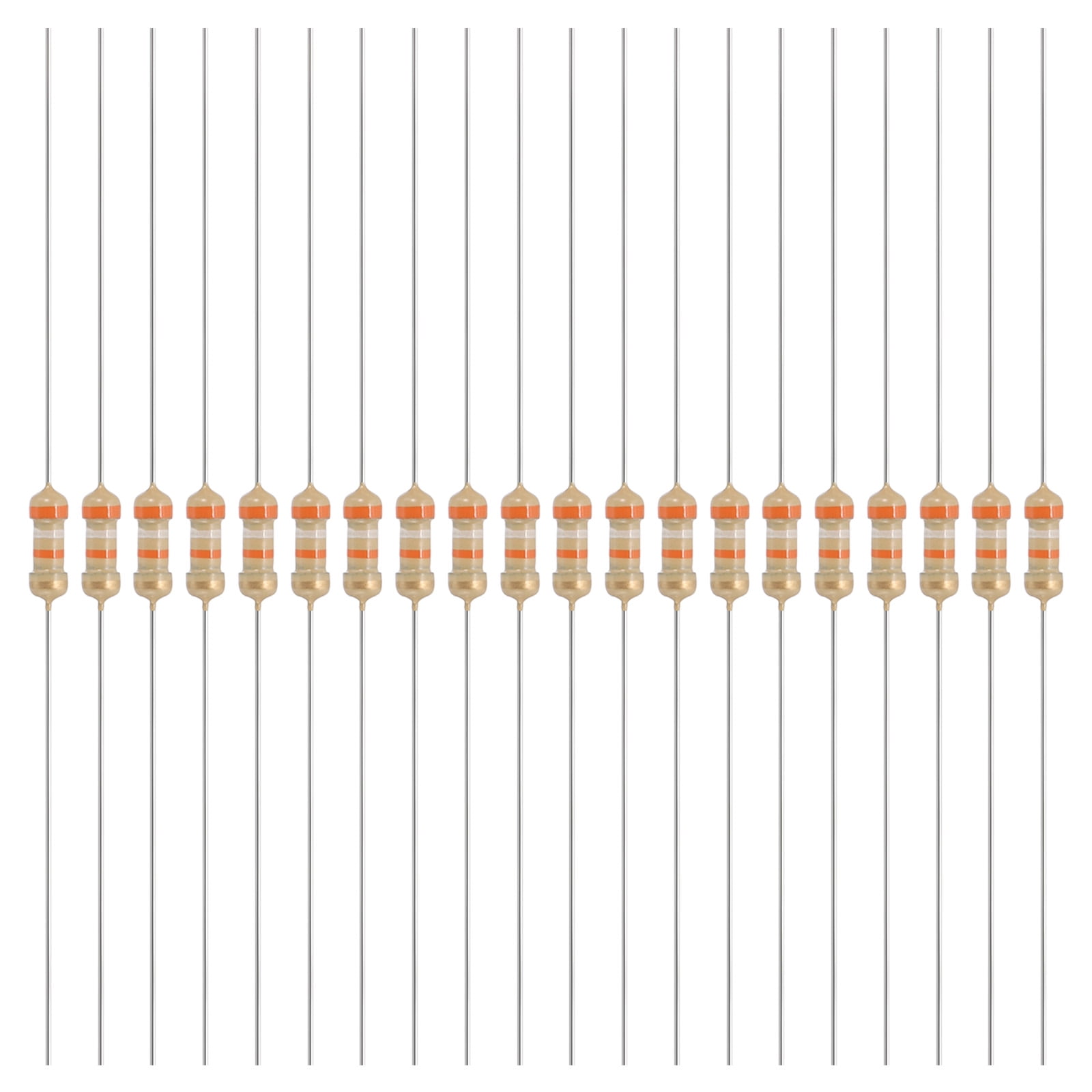 Uxcell 200 Pcs 1/4W (0.25 Watts) 39k Ohm ±5% Carbon Film Resistor ...