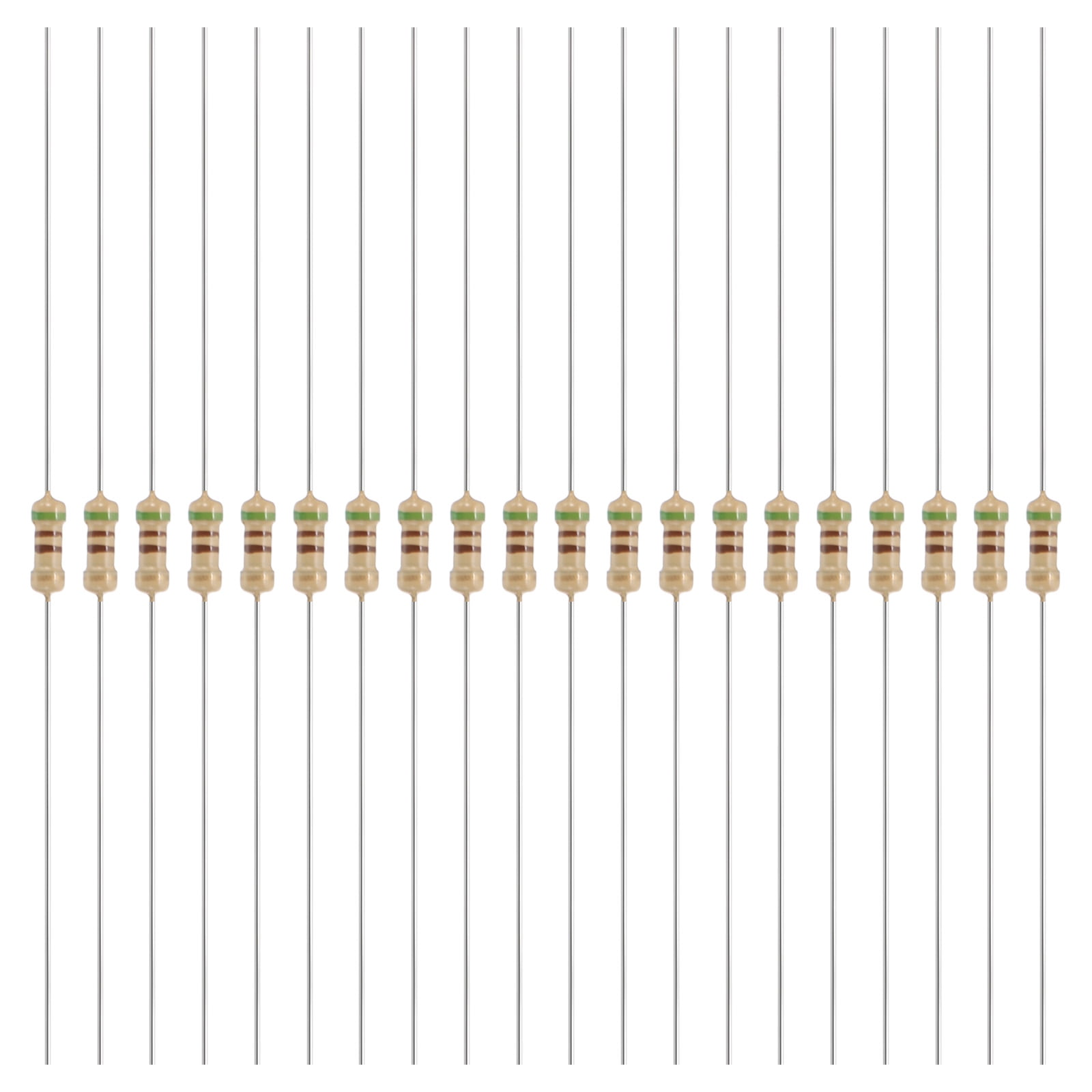 Uxcell 200 Pcs 1/4W (0.25 Watts) 510 Ohm ±5% Carbon Film Resistor ...