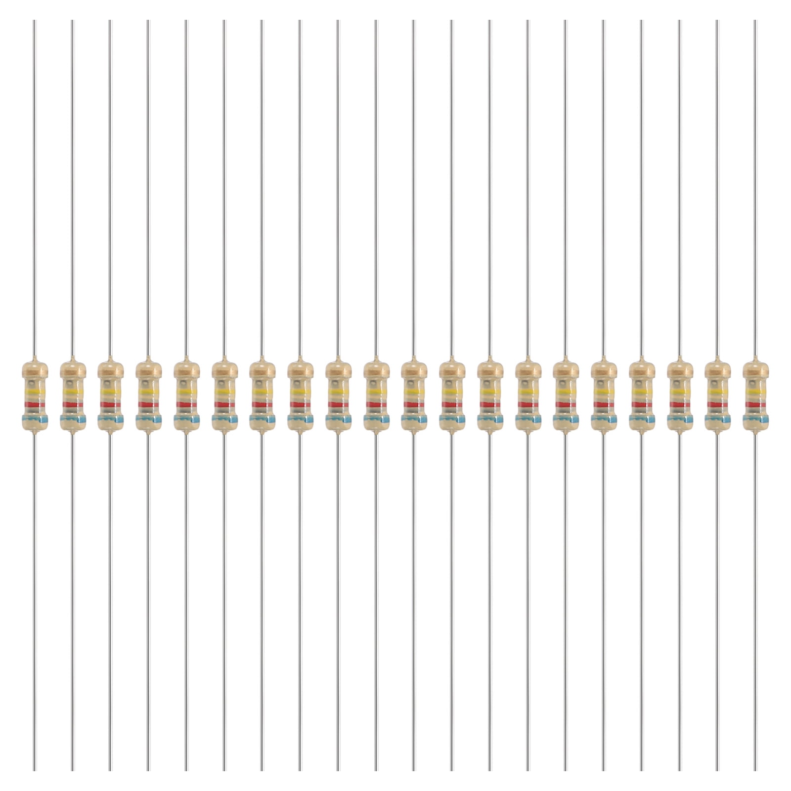 Uxcell 200 Pcs 1/4W (0.25 Watts) 620k Ohm ±5% Carbon Film Resistor ...