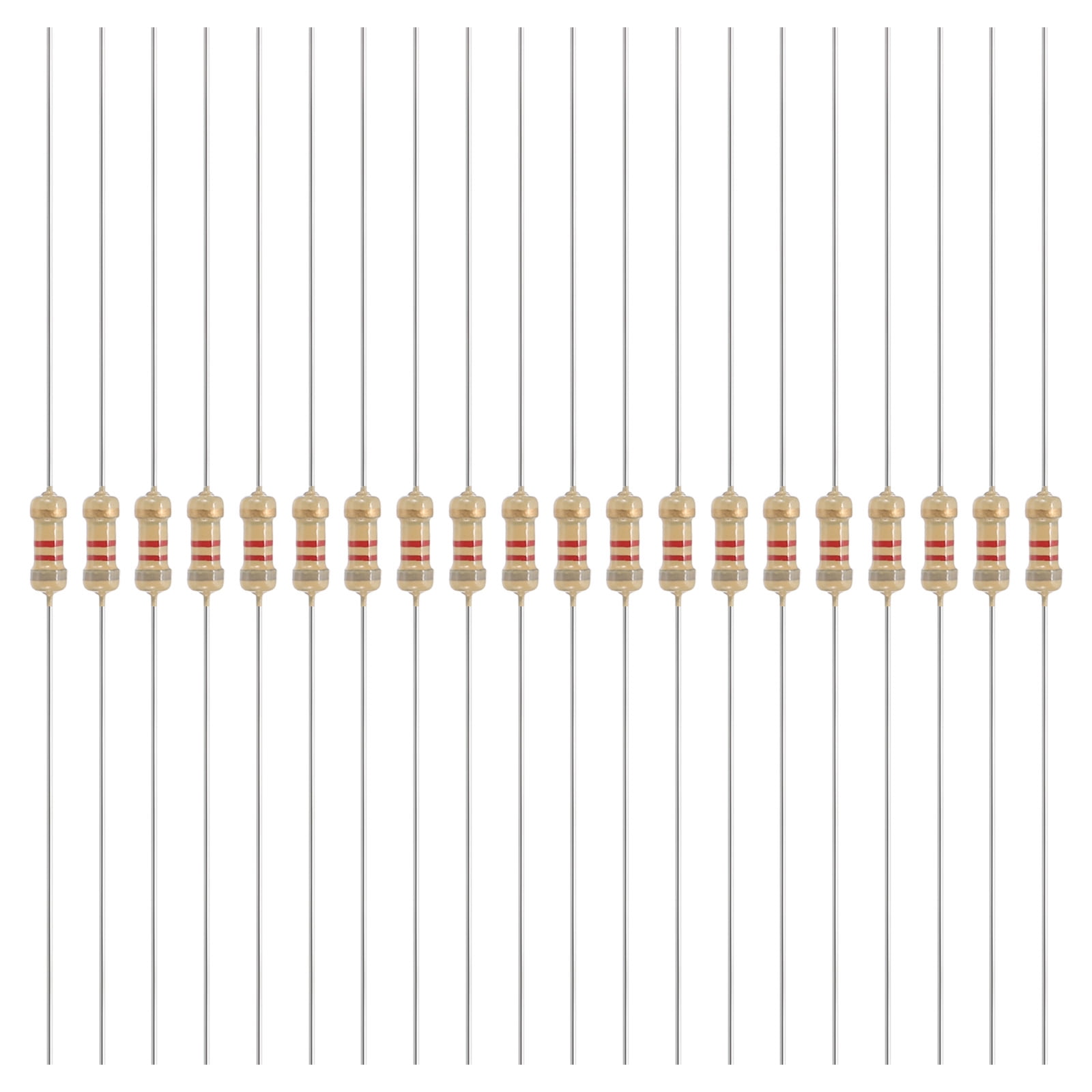 Uxcell 200 Pcs 1/4W (0.25 Watts) 8.2k Ohm ±5% Carbon Film Resistor ...