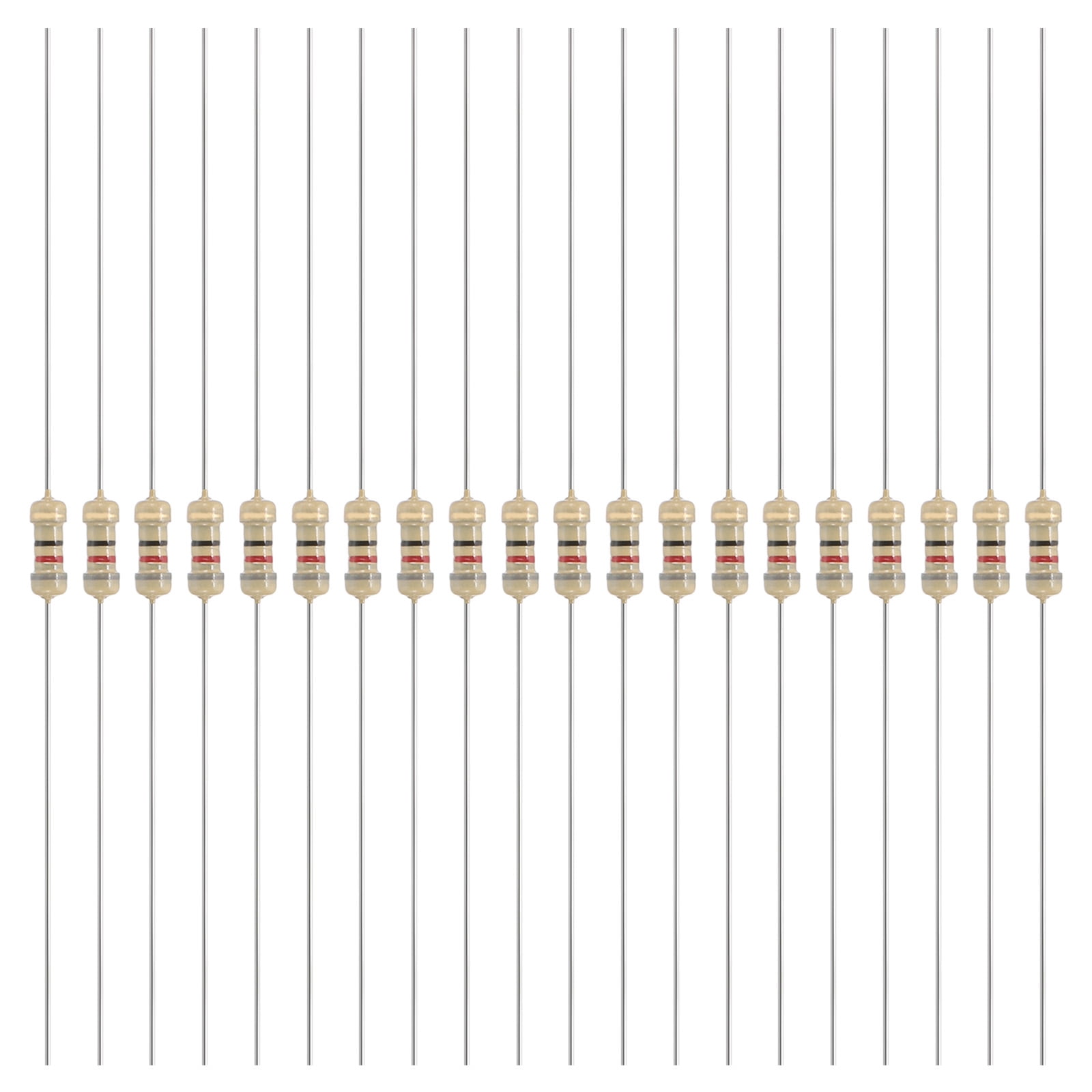 Uxcell 200 Pcs 1/4W (0.25 Watts) 82 Ohm ±5% Carbon Film Resistor ...