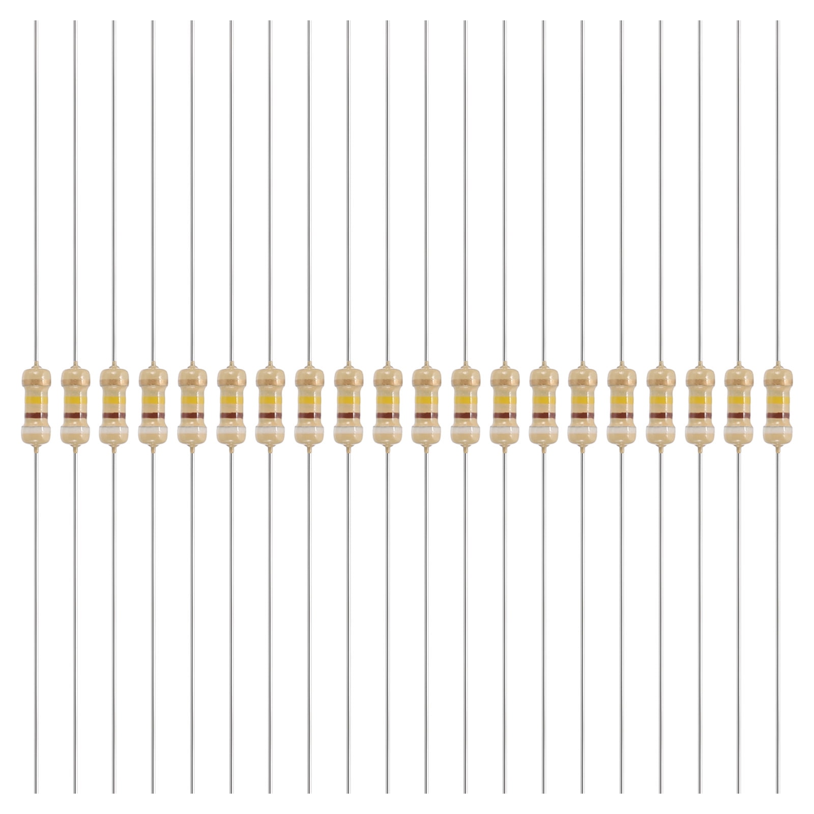 Uxcell 200 Pcs 1/4W (0.25 Watts) 910k Ohm ±5% Carbon Film Resistor ...