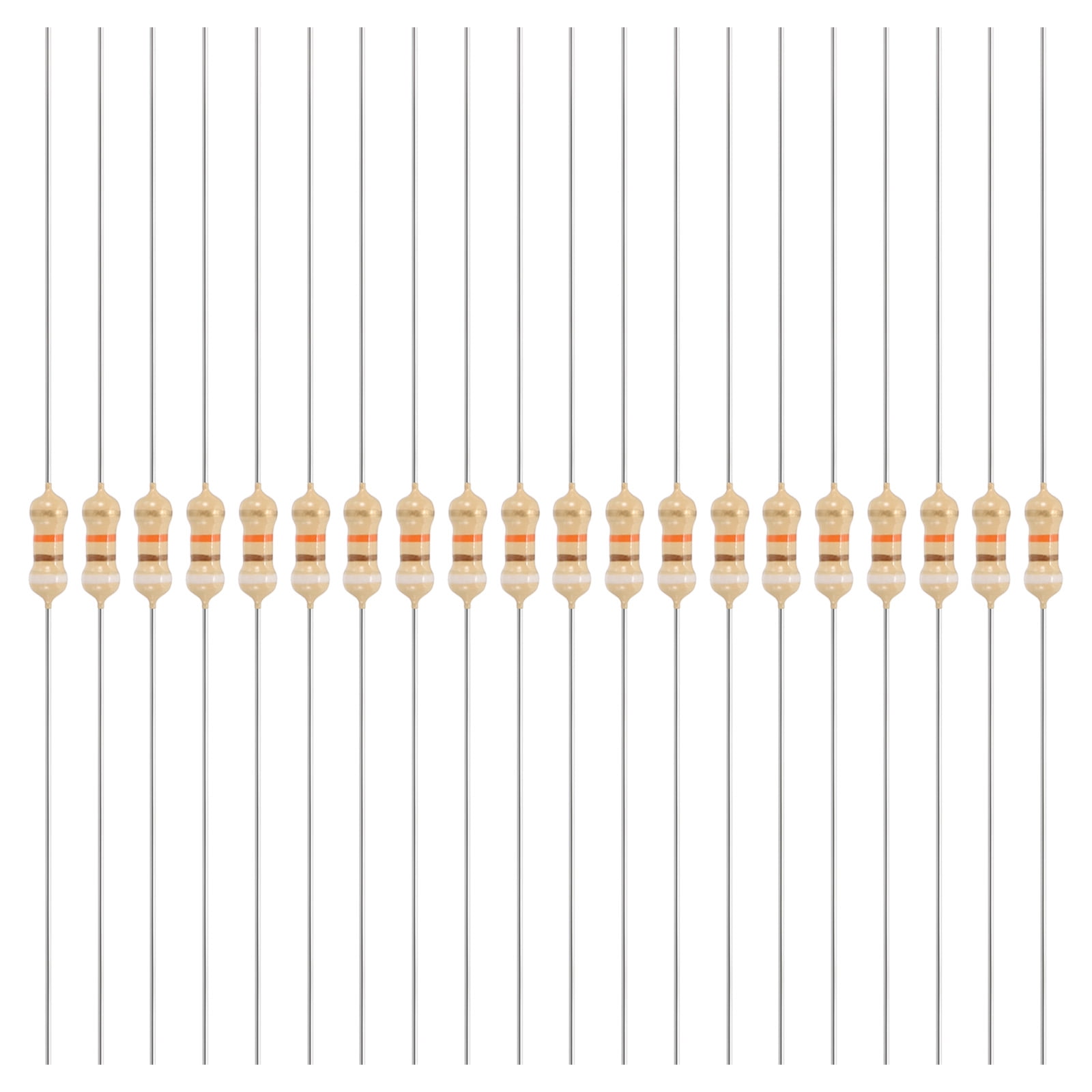 Uxcell 200 Pcs 1/4W (0.25 Watts) 91k Ohm ±5% Carbon Film Resistor ...