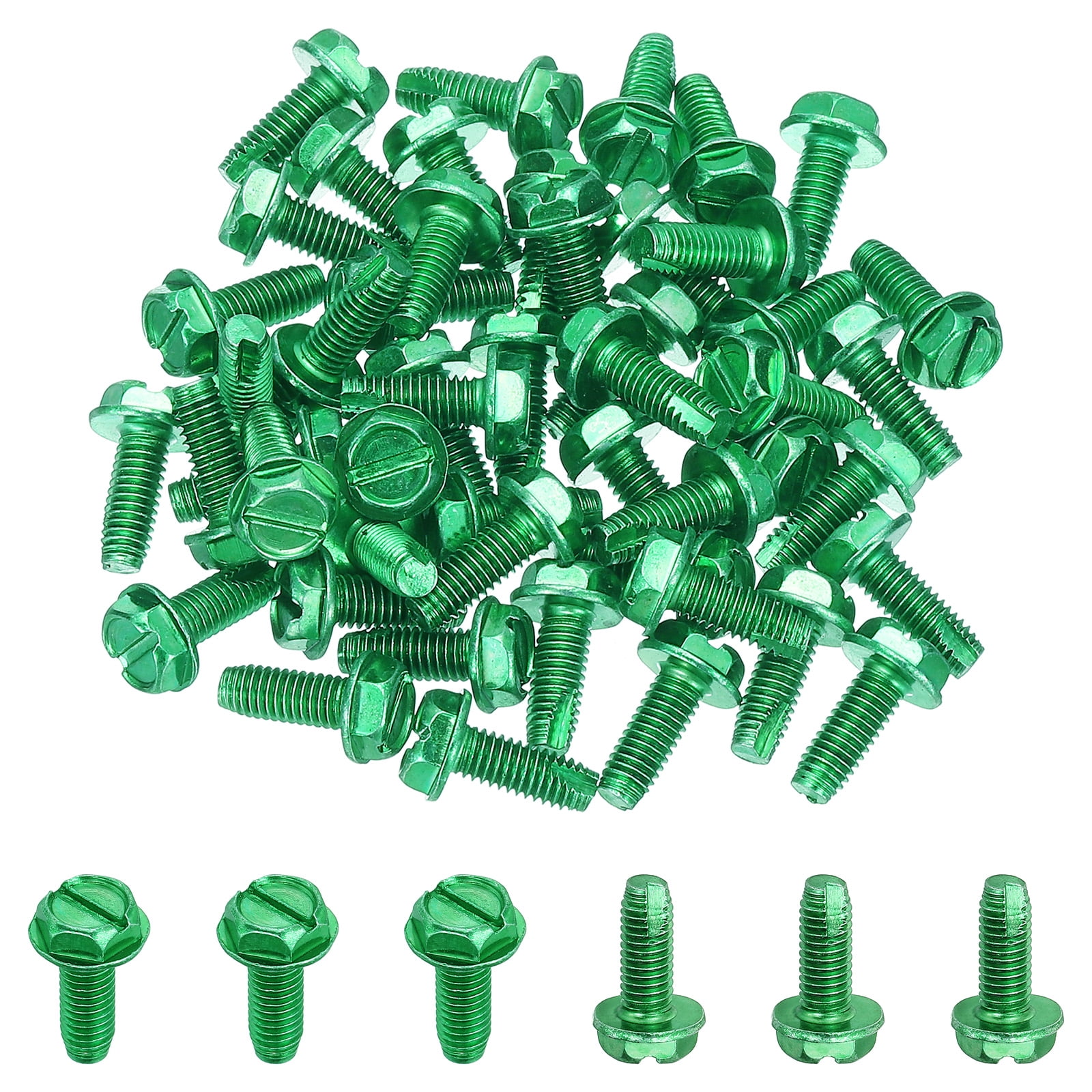 Uxcell 200 Pcs 10-32 x 1/2 Inch Self Tapping Ground Screw, Grounding ...