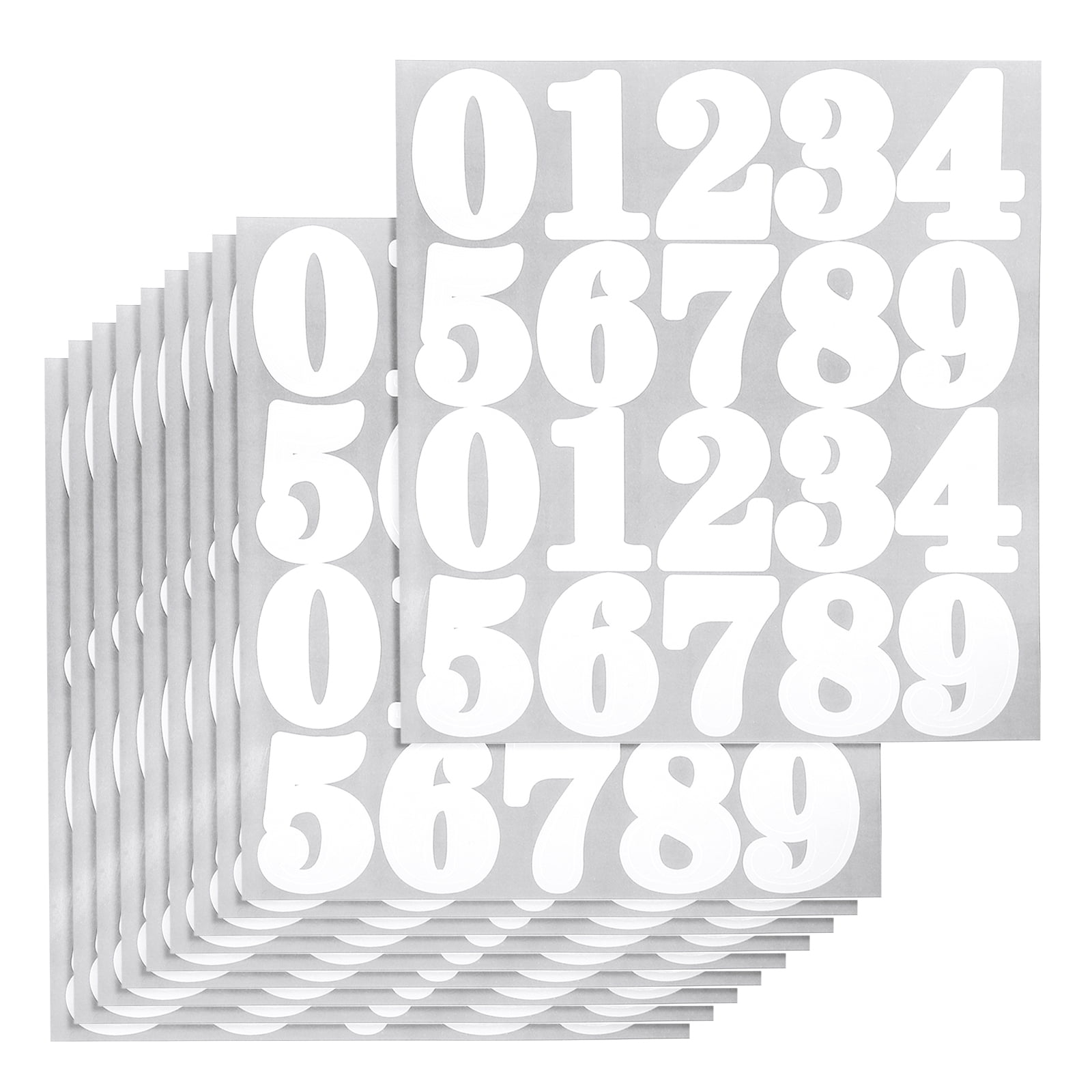 Uxcell 200 Pcs 10 Sheets Mailbox Numbers, 1 Inch Waterproof Vinyl White ...