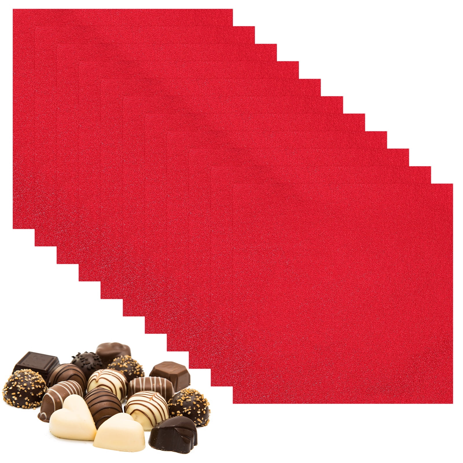 Uxcell 200 Pcs Candy Foil Wrappers, 7.87 x 7.87 Inch Aluminium Foil ...