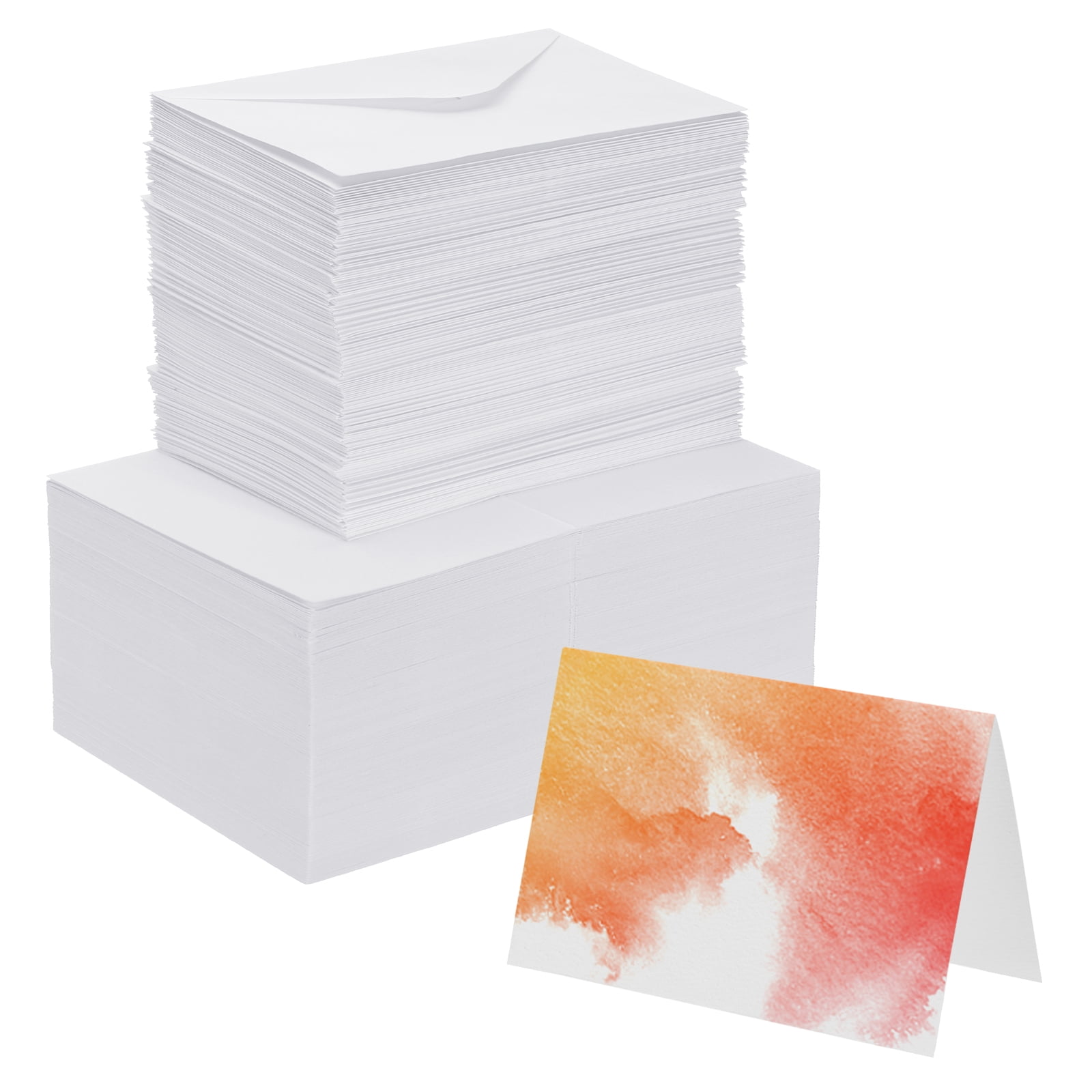 Uxcell 200 Sets Watercolor Cards Postcards with Envelopes 4x6 Inch ...