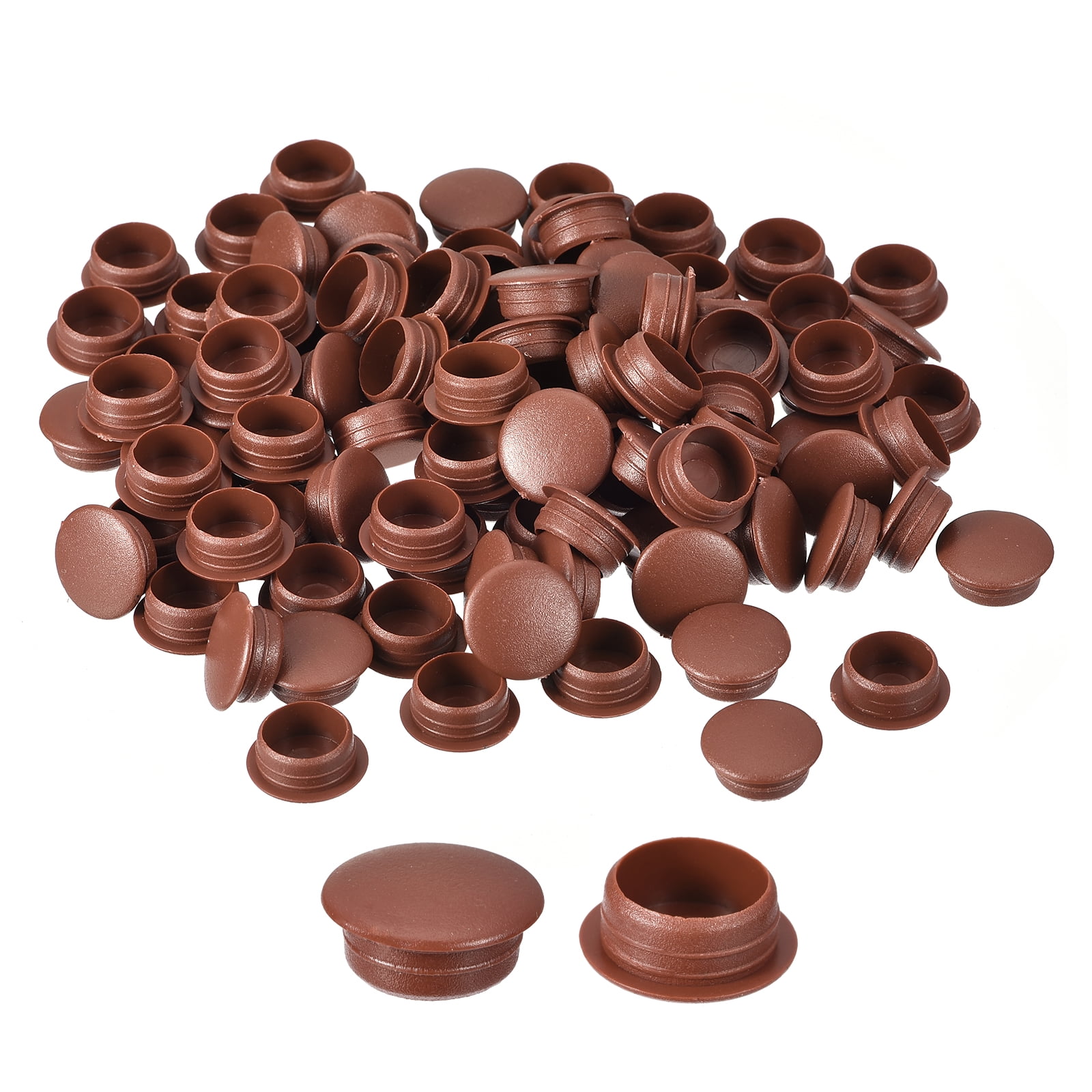 Uxcell 200Pack 12mm(15/32") Dia Plastic Screw Hole Plugs Thread Type ...