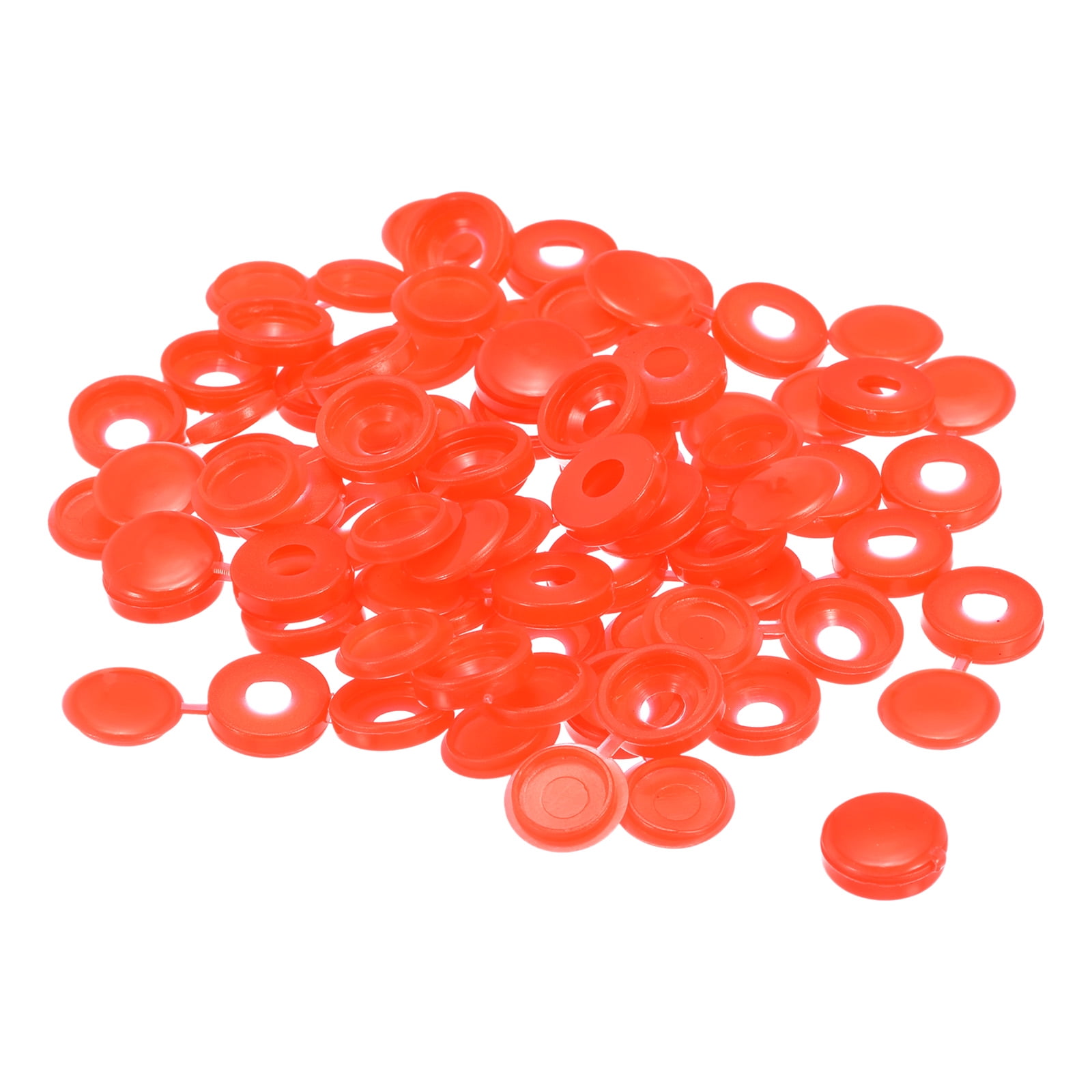 Uxcell 200Pack 5mm Hinged Screw Cover Caps Plastic Fold Screw Snap ...