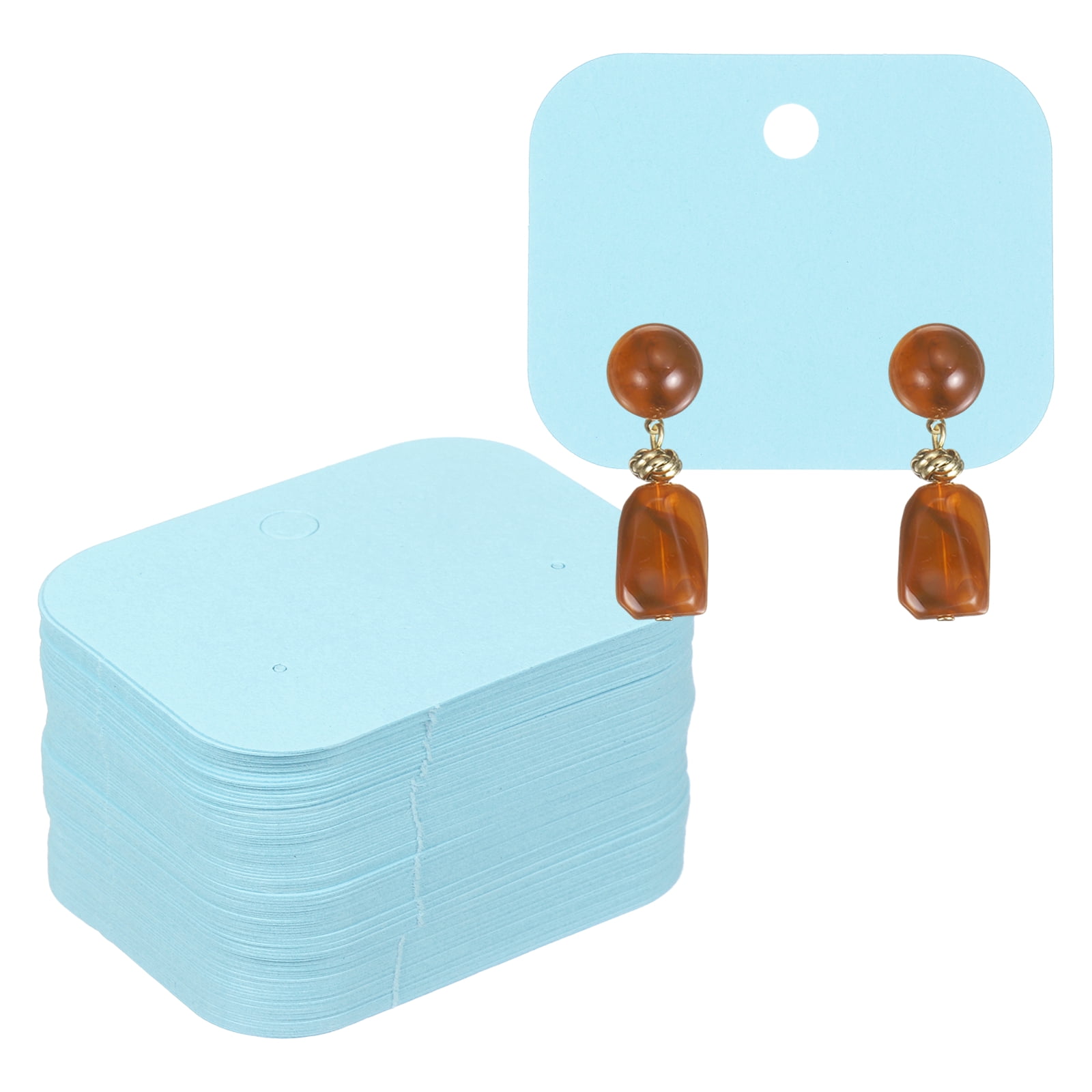 Uxcell 200Pcs Earring Display Cards, 1.6