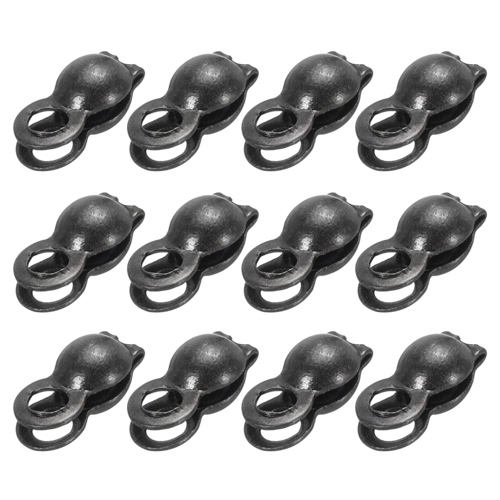 Uxcell 200Pcs End Cap Knot Cover 3mm Dia Clamshell Metal Plated Open ...