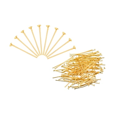 100Pcs Flat Head Pins for Jewelry Making 70mm Stainless Steel Flat Head ...