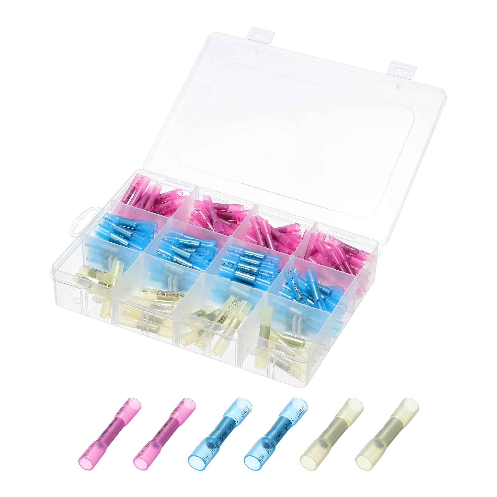 Uxcell 200Pcs Heat Shrink Connectors Electrical Connectors Kit Marine ...