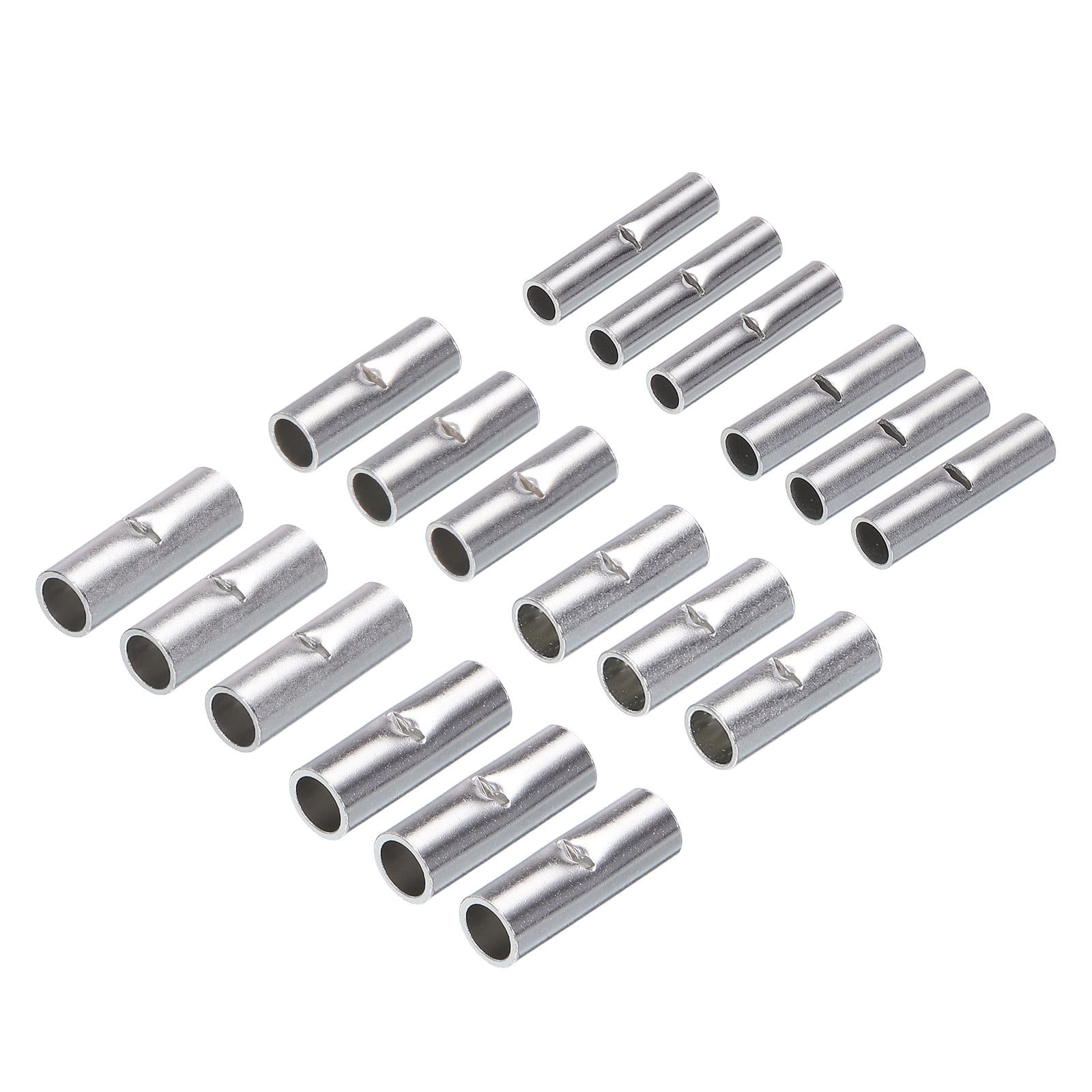 Uxcell 200Pcs Non Insulated Butt Connectors Tinned Copper Wire ...