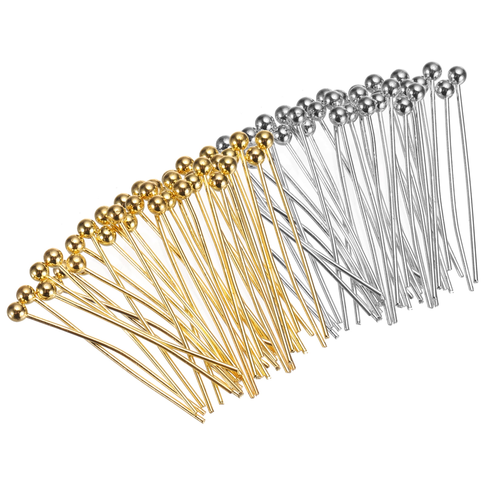 Uxcell 200Pcs Plated Ball Head Pins 24 Gauge 20mm Wire Head Pins Brass ...