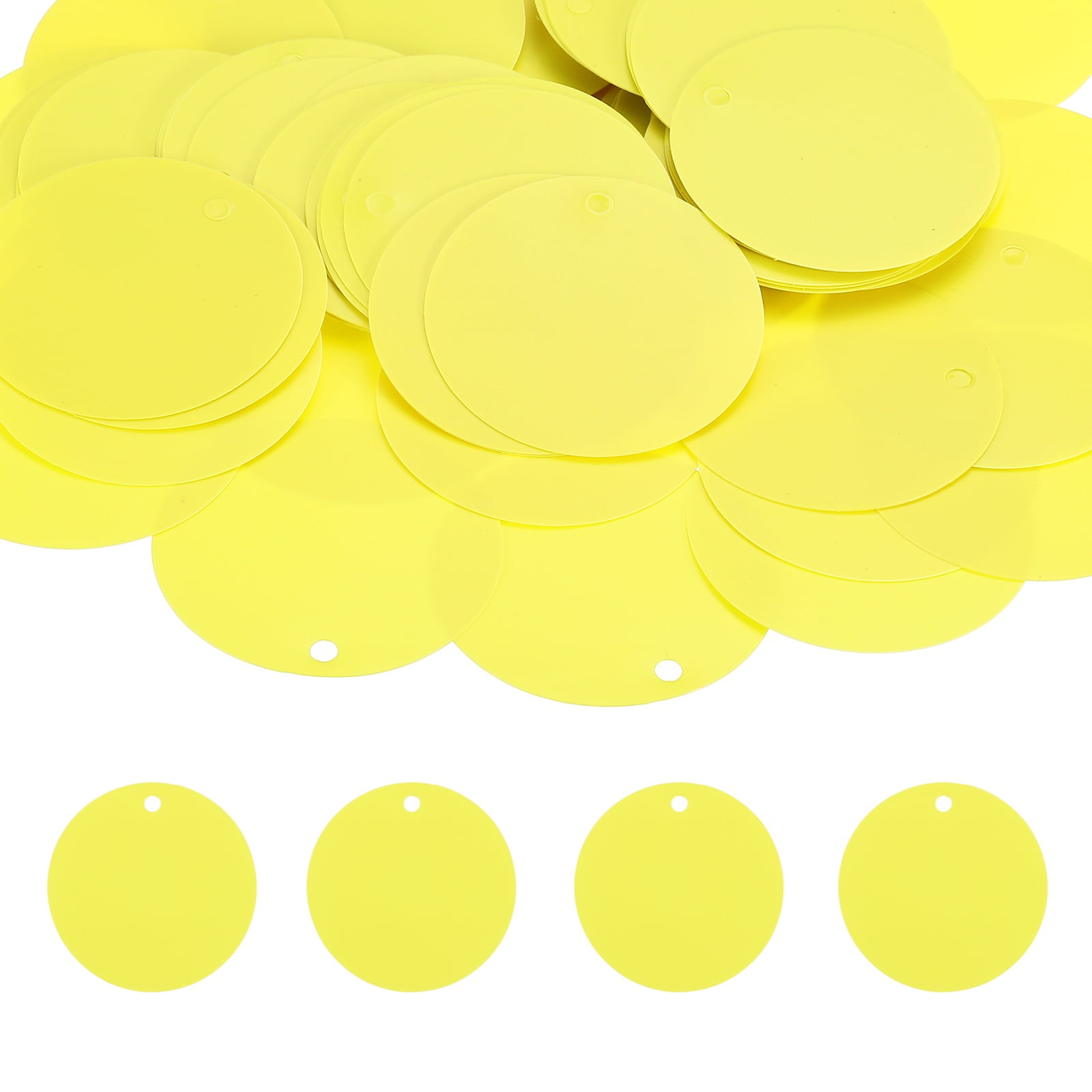 Uxcell 200Pcs Round Plastic Tags (5cm/1.9", Yellow) - Blank Merchandise ...