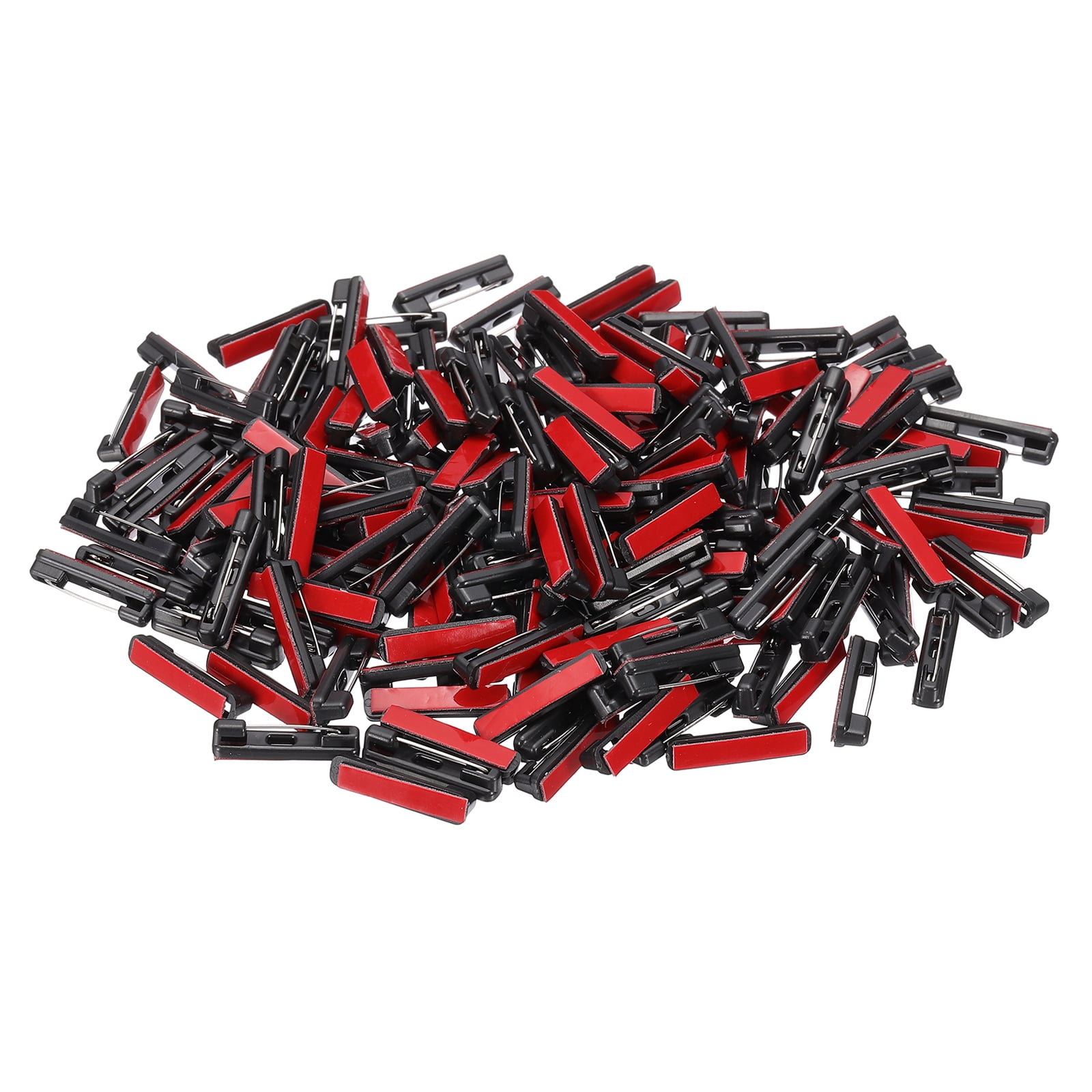 Uxcell 200Pcs Safety Pins, 22mm Self Adhesive Safety Pins Bar Badge ...