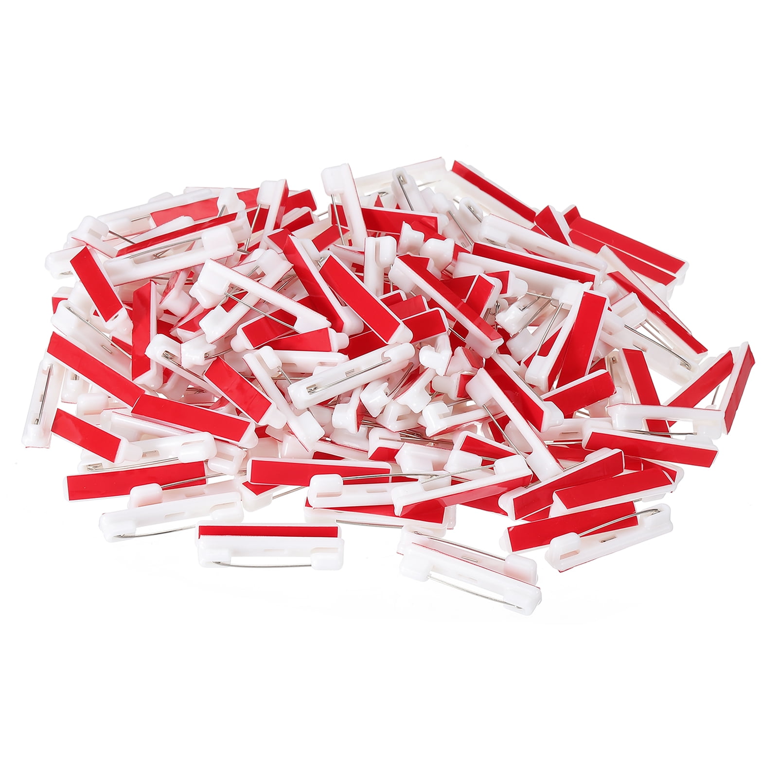 Uxcell 200Pcs Safety Pins, 36mm Self Adhesive Safety Pins Bar Badge ...