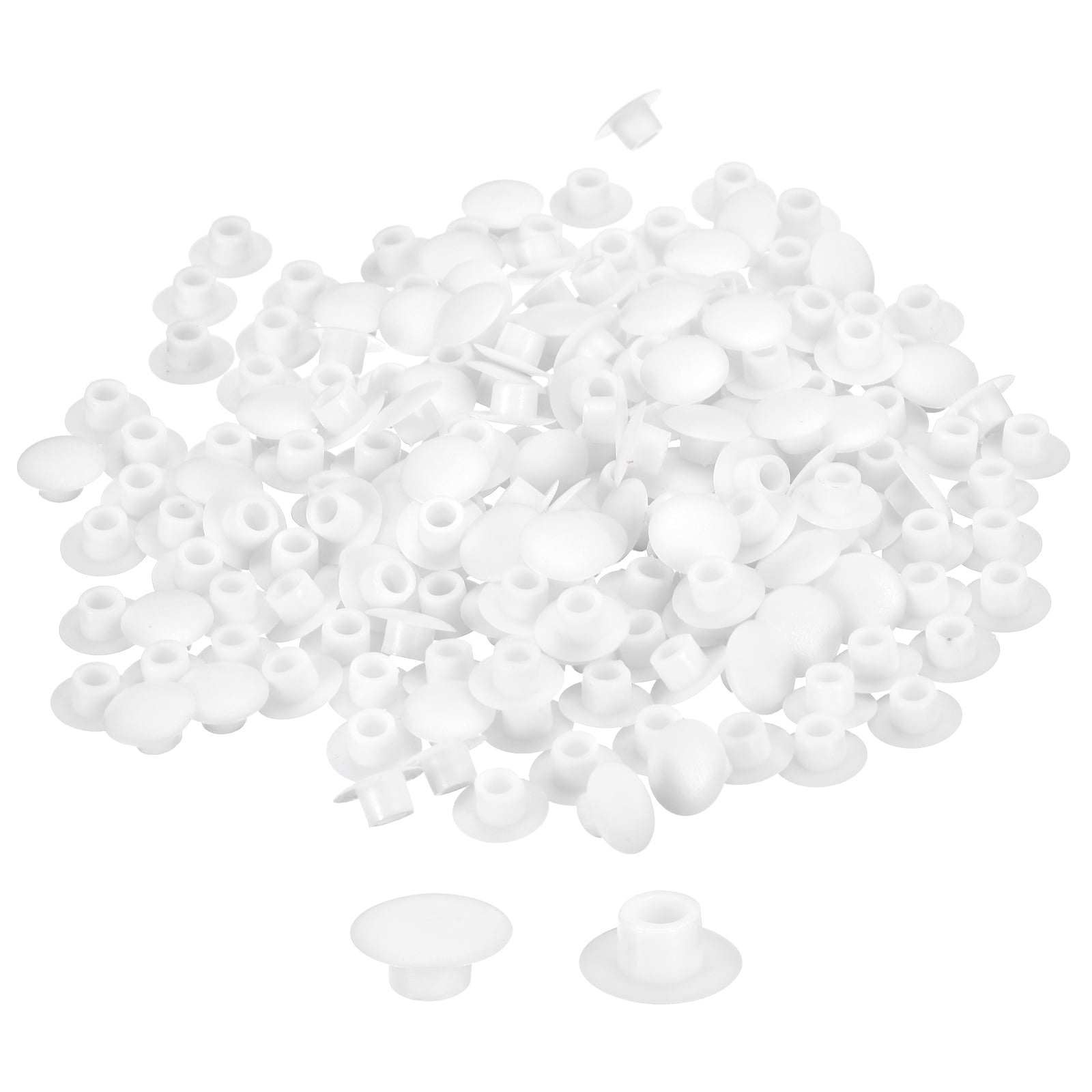 Uxcell 200Pcs Screw Hole Plugs, 6mm(1/4") Dia Button Plugs Snap in ...