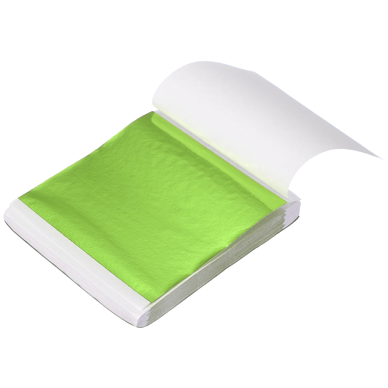Uxcell 200Pcs Sheet Gold Leaf Sheets 3.3"x3.7" Booklet Paper Olive ...