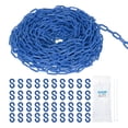 Uxcell 200ft Plastic Chain Safety Chain with Zip Ties and S-Hooks Blue ...