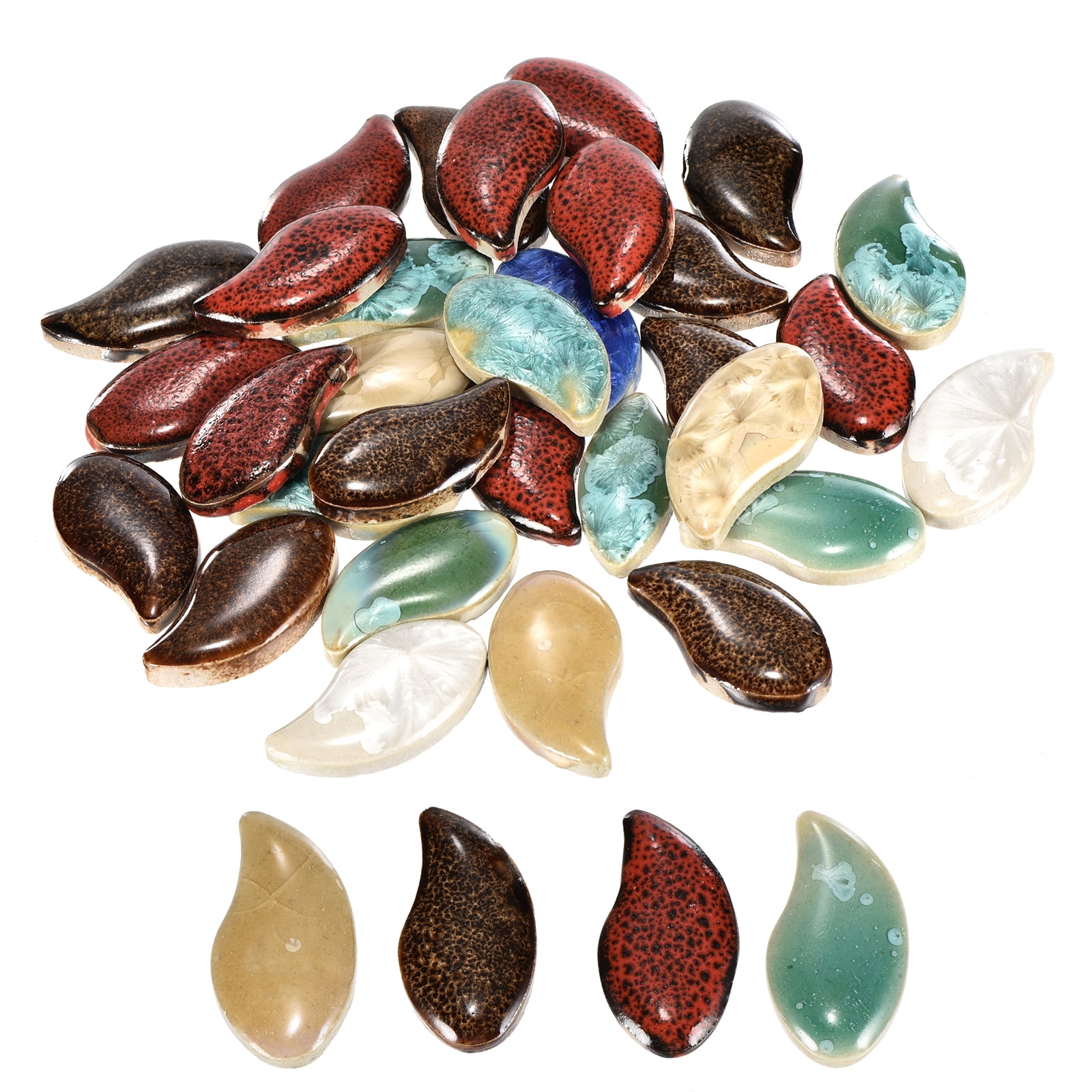 Uxcell 200g Ceramic Mosaic Tiles for Crafts Bulk, Petal Multicolor ...