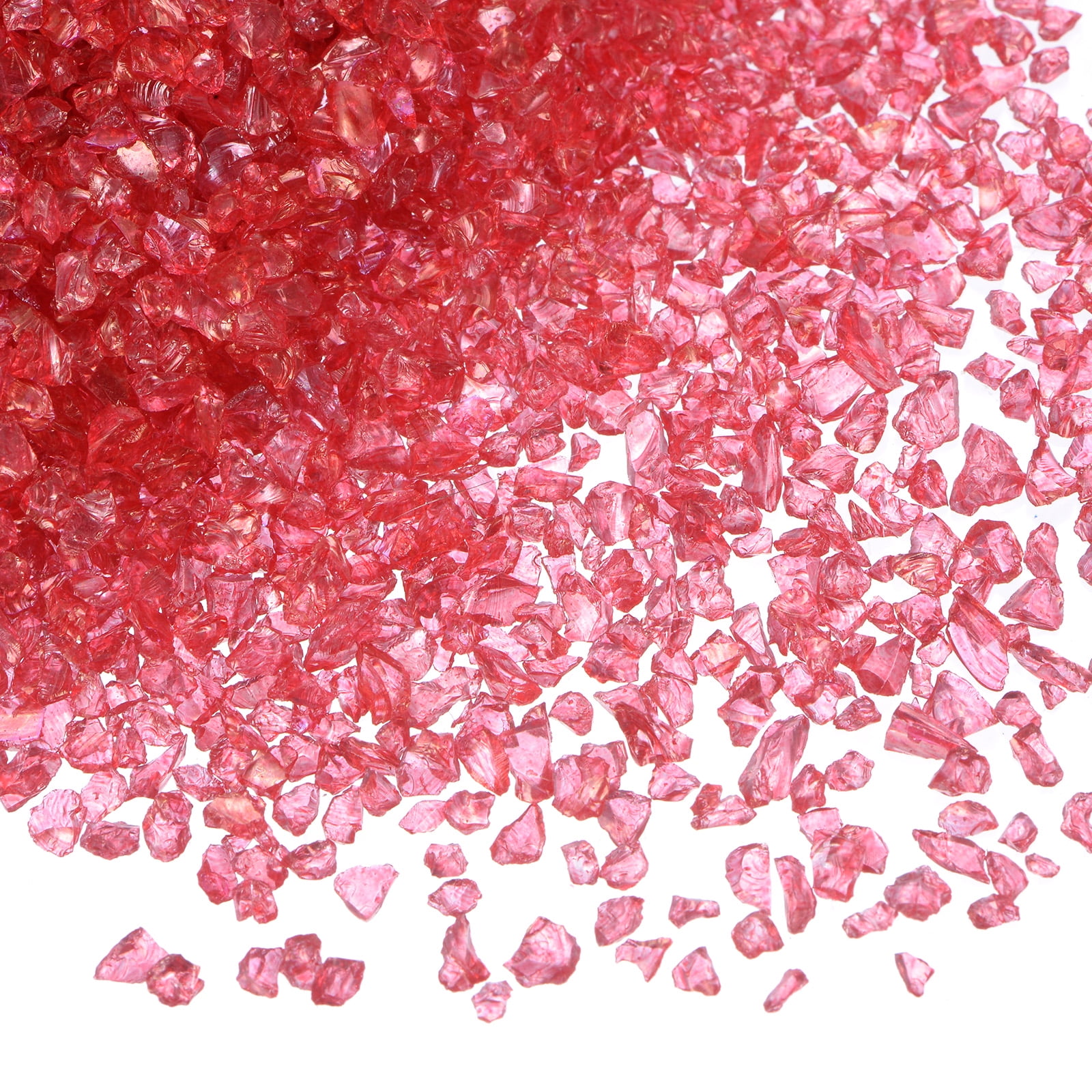 Uxcell 200g Crushed Glass Chips 2-4mm Irregular Broken Sprinkles Chunky Glass for Craft DIY Vase ...