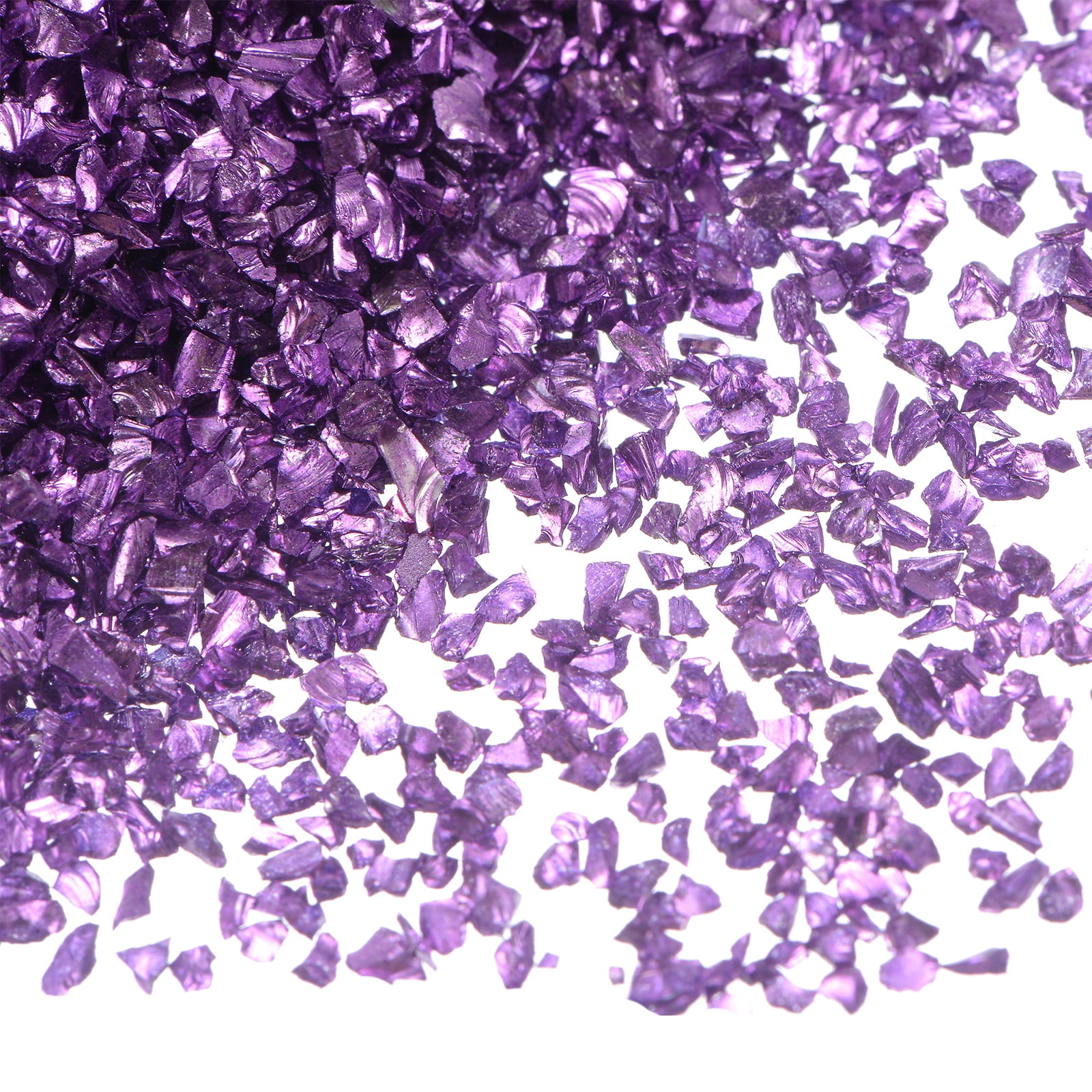 Uxcell 200g Crushed Glass Chips 2-4mm Irregular Broken Sprinkles Chunky Glass for Crafts DIY ...