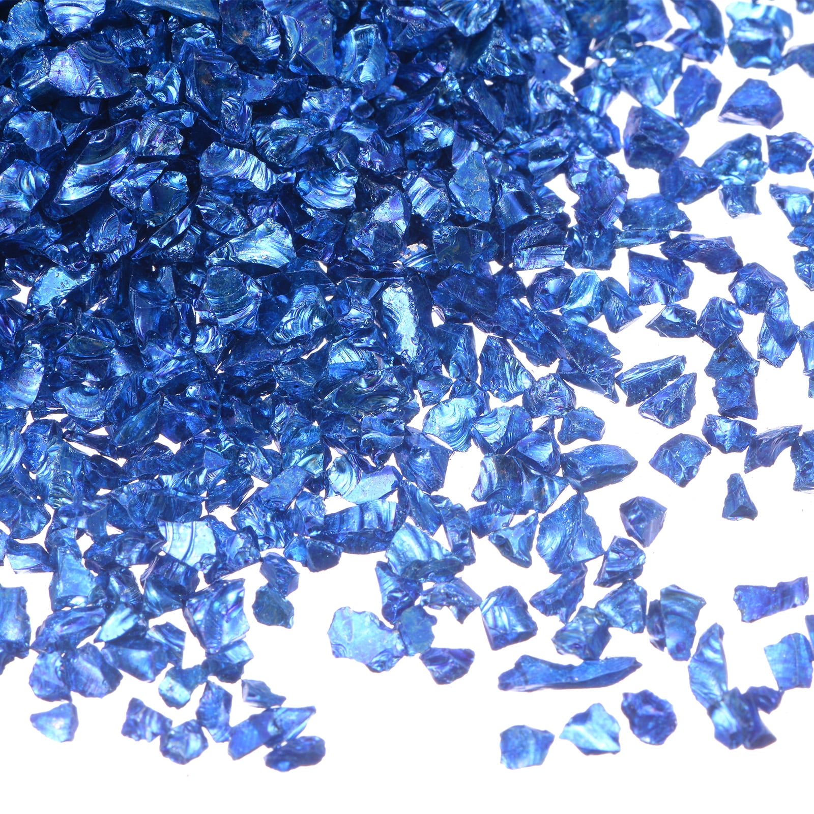 Uxcell 200g Crushed Glass Chips 2-4mm Irregular Broken Sprinkles Chunky Glass for Crafts DIY ...