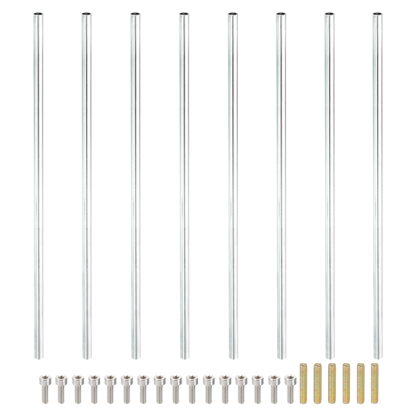 Uxcell 200mm (7.9") Round Coupling Nuts Kit, M4 Thread Connector with ...