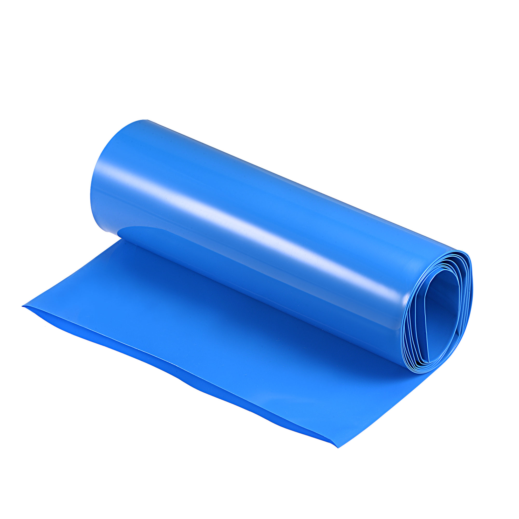 Uxcell 200mm Flat 1.5m Blue PVC Heat Shrink Tube Wraps Battery Wrap for ...