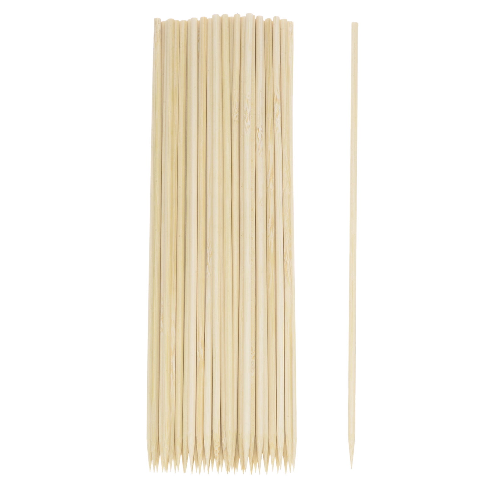 Uxcell 200pcs Bamboo Skewers Sticks 10 Inch 3.5mm Dia Natural Wooden ...